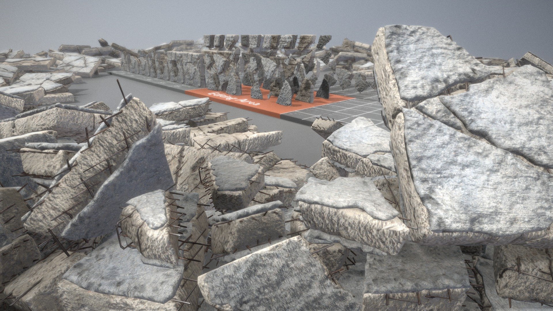 Reinforced Concrete Demolition Waste - Buy Royalty Free 3D model by VIS ...
