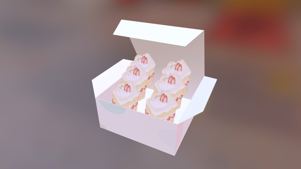 Cake box - 3D model by 劉雅卉 (@dark860801) [6b60a26] - Sketchfab