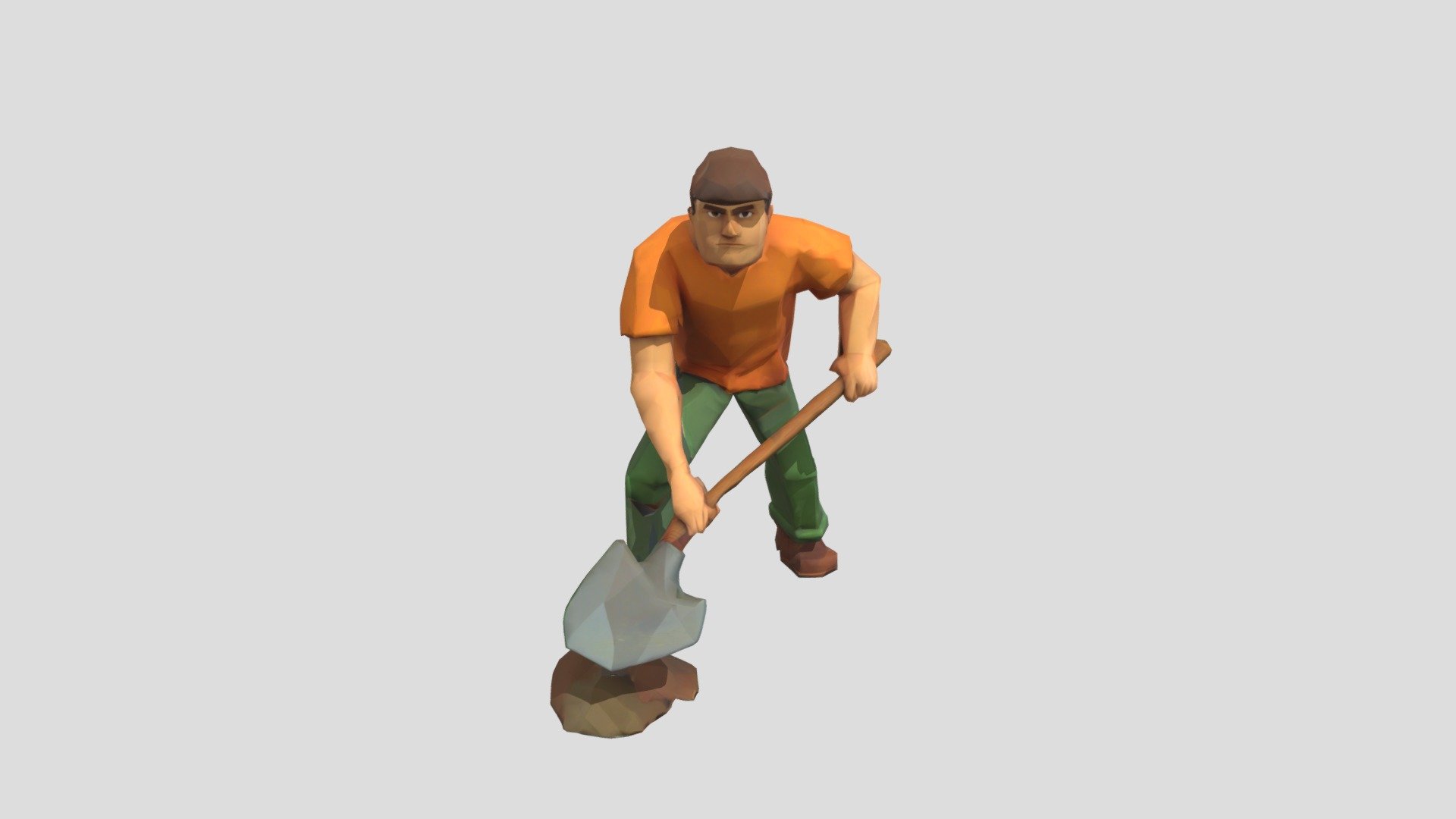 Man digging with showel - 3D model by deadlysniper [6b61d94] - Sketchfab