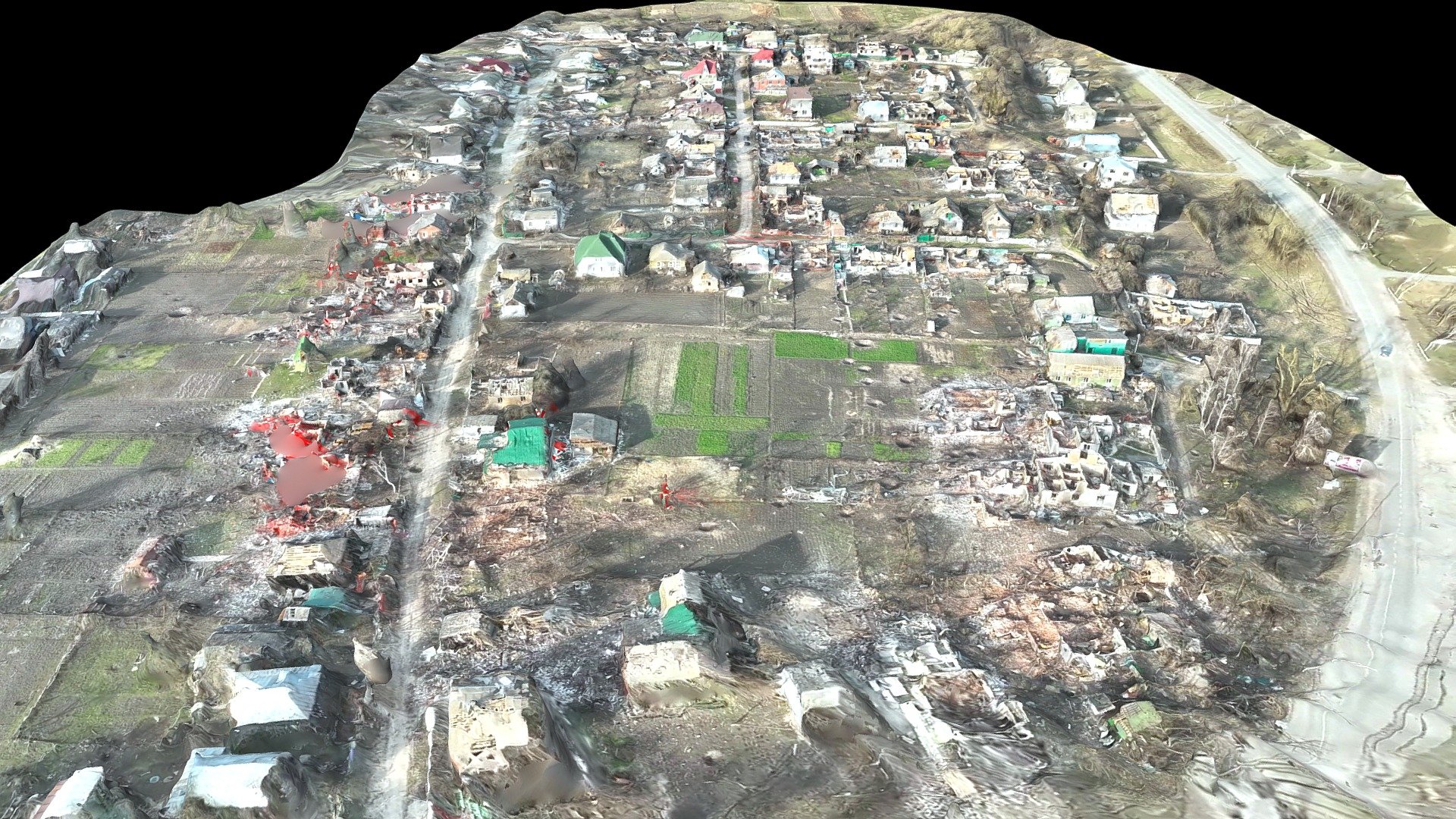 Destructed Houses Novoselovka, Chernihiv-Ukraine - Buy Royalty Free 3D ...