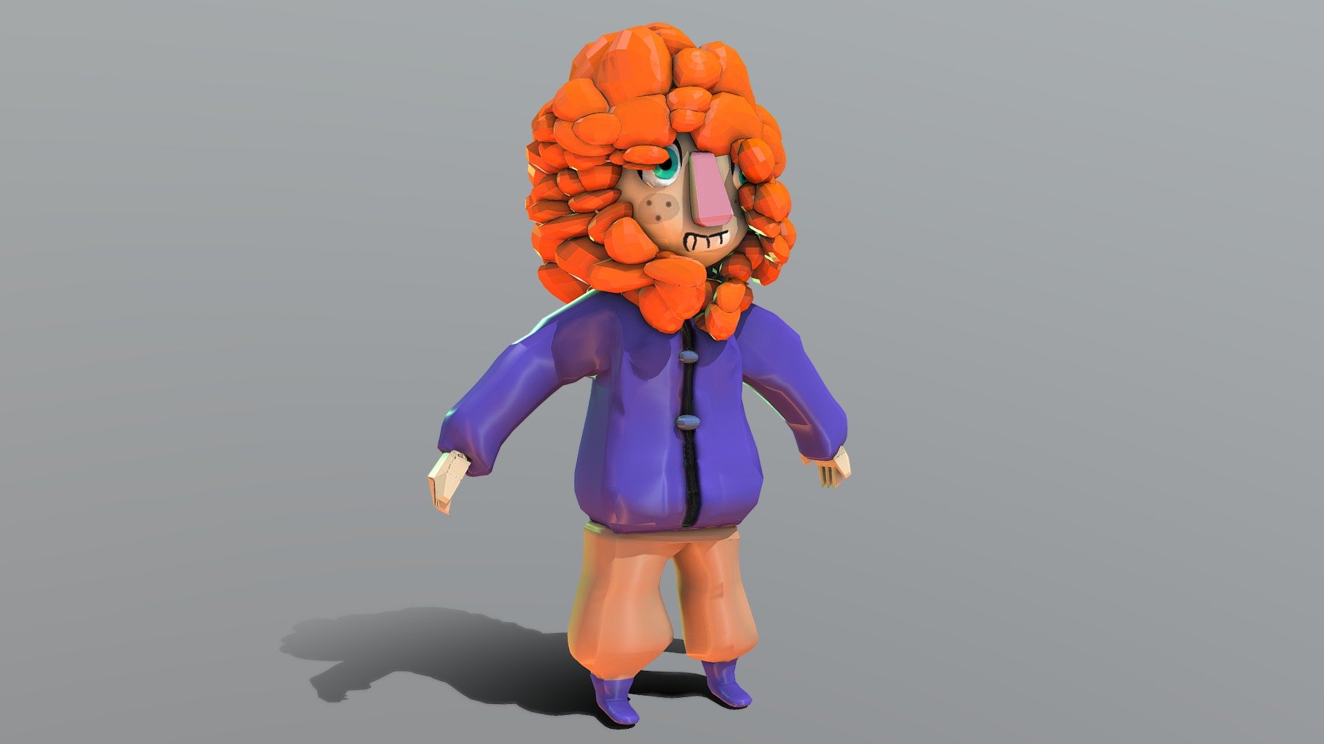 Cartoony Character Model Girl - Nala - Download Free 3D model by d0ggo ...