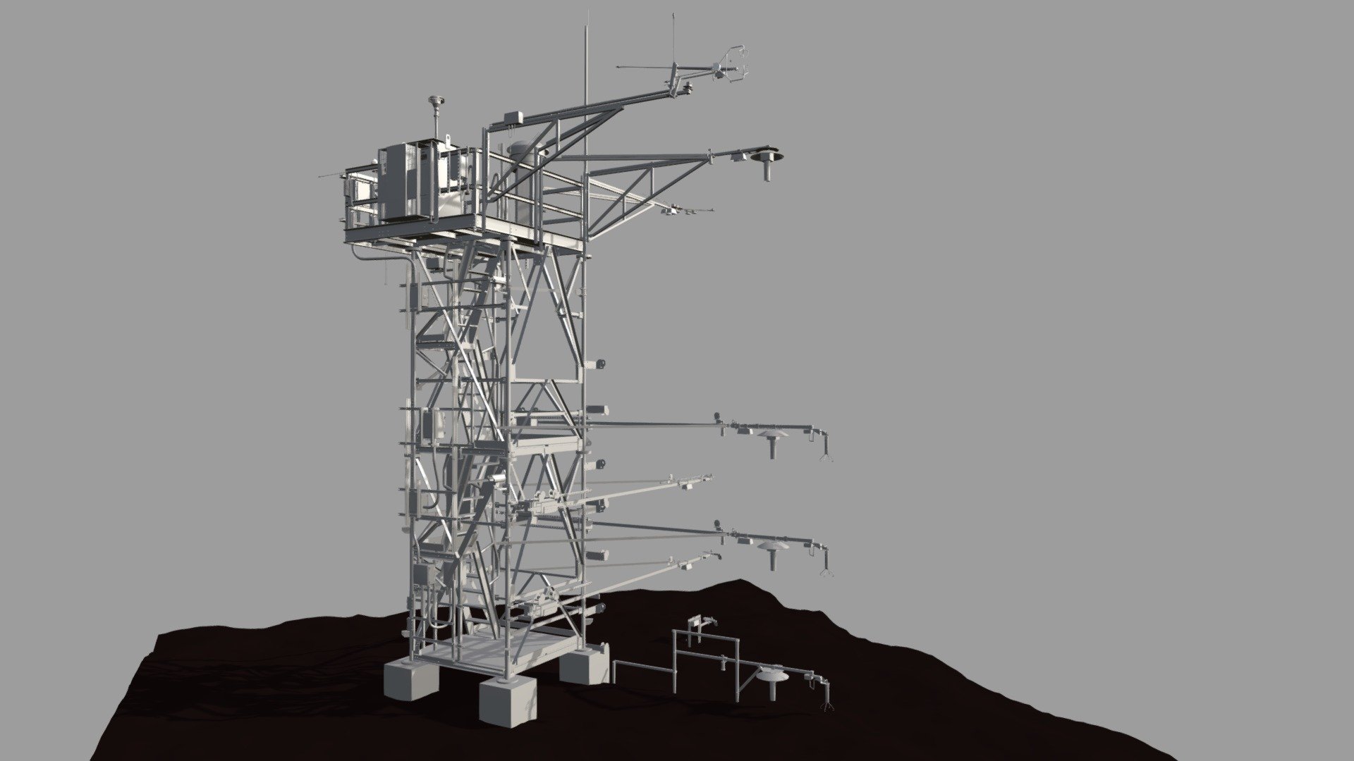 NEON Meteorological Flux Tower - Download Free 3D model by NEONscience ...