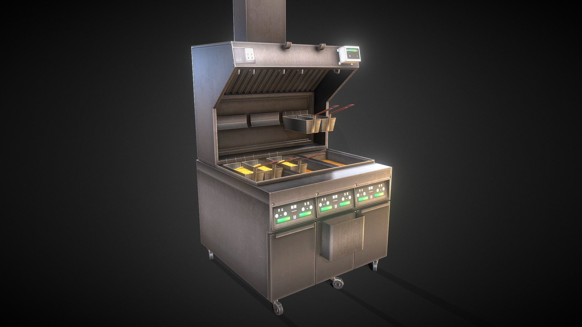 Deep Fryer Machine C - Buy Royalty Free 3D model by animod [6b696eb ...