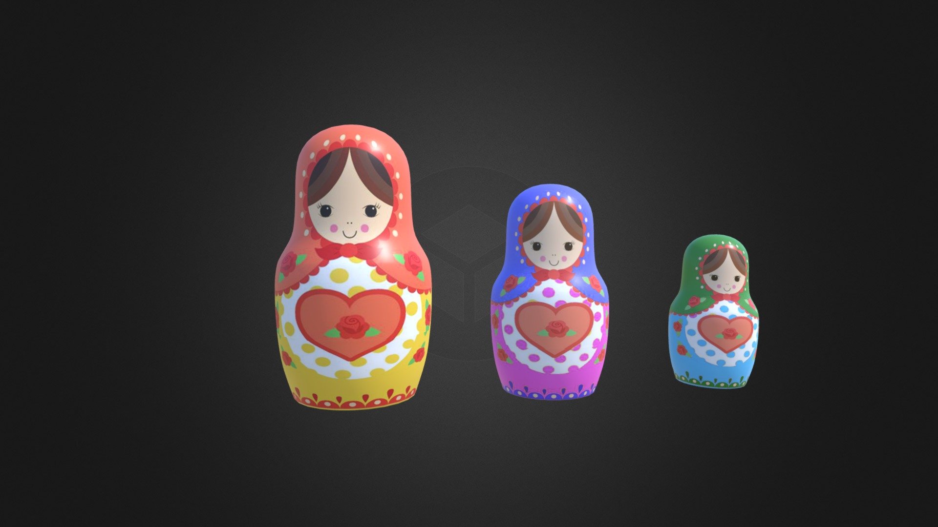 Matryoshka - Download Free 3D model by IvanPetrov [6b6c83e] - Sketchfab