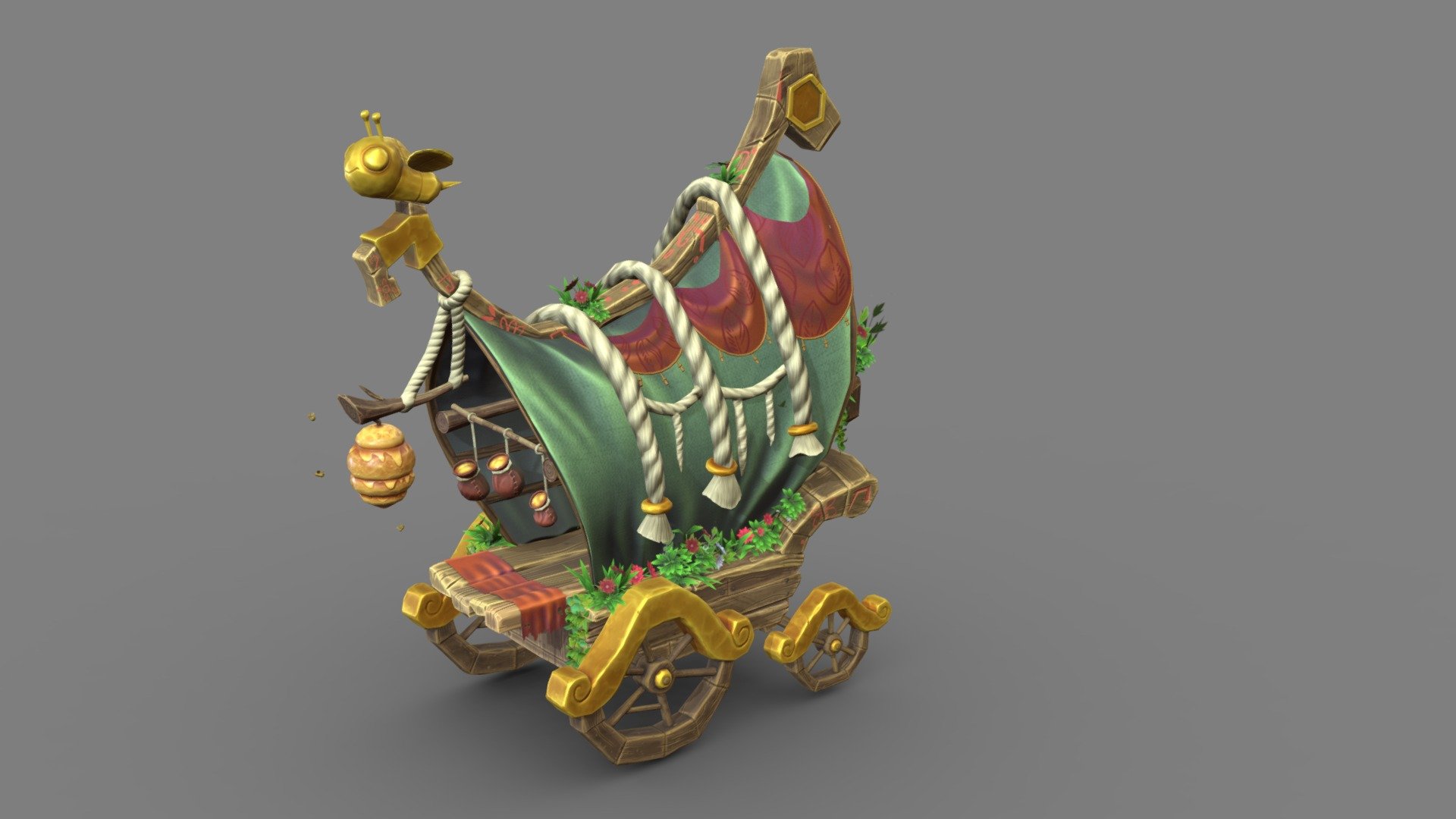 The Honey Bee Cart - 3D model by FedericaSelvaggini3D [6b7583d] - Sketchfab
