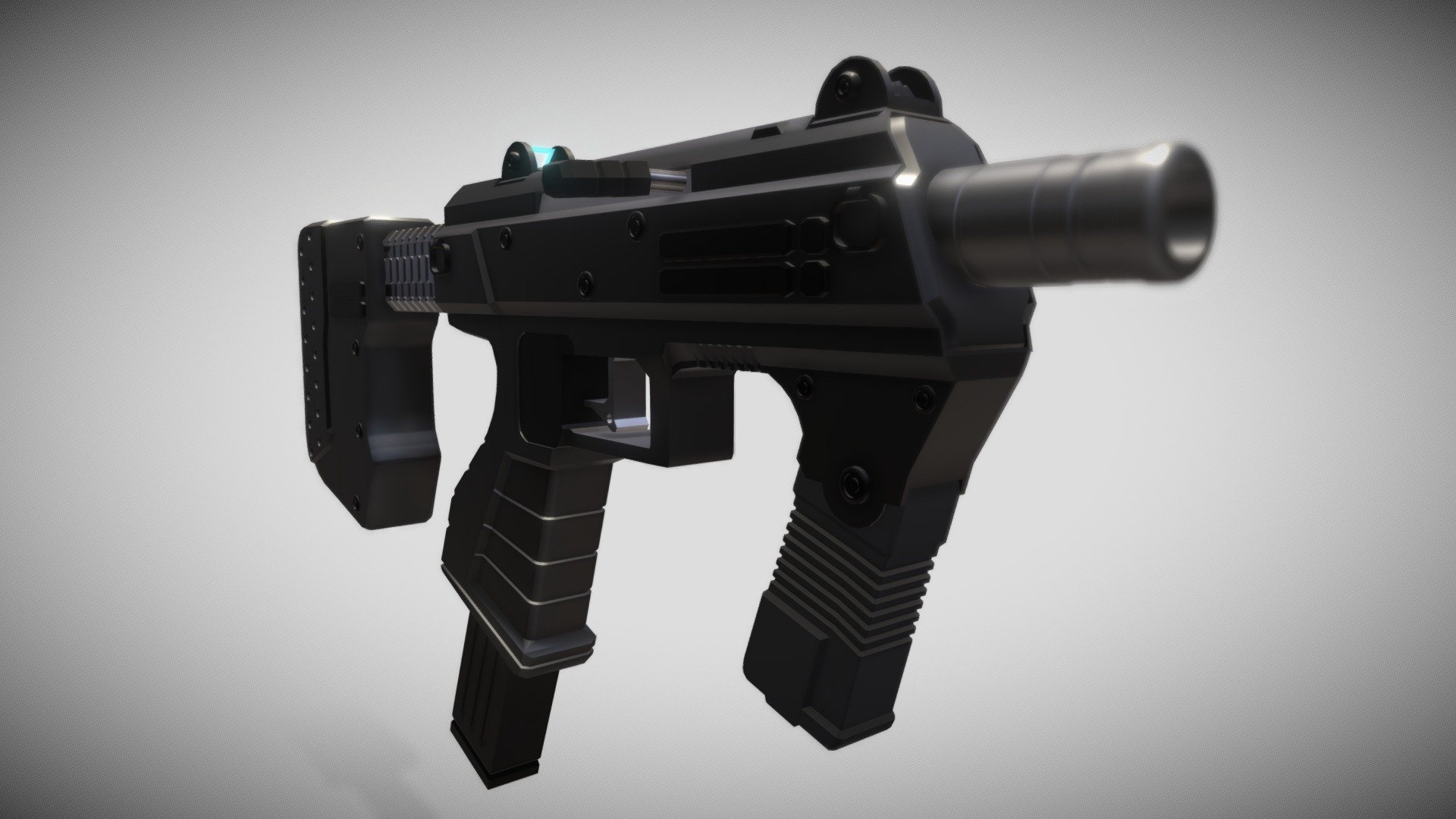 Cyber SMG - Download Free 3D model by bananacat_ [6b76e4b] - Sketchfab