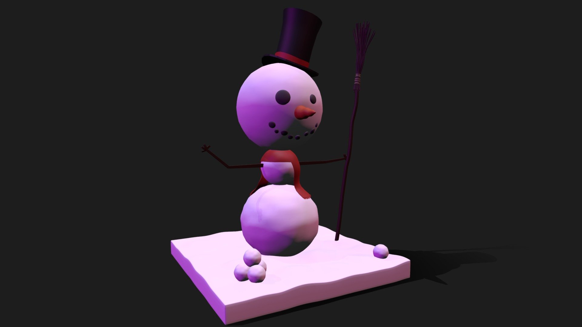 snowman - 3D model by nish (@luvox) [6b78547] - Sketchfab