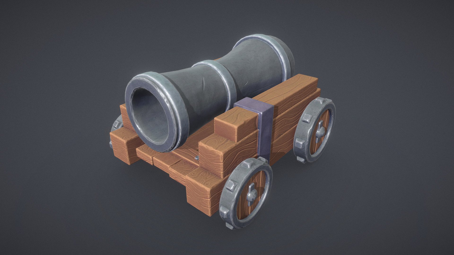 Stylized Cannon - 3D model by joop12k [6b7e2bc] - Sketchfab