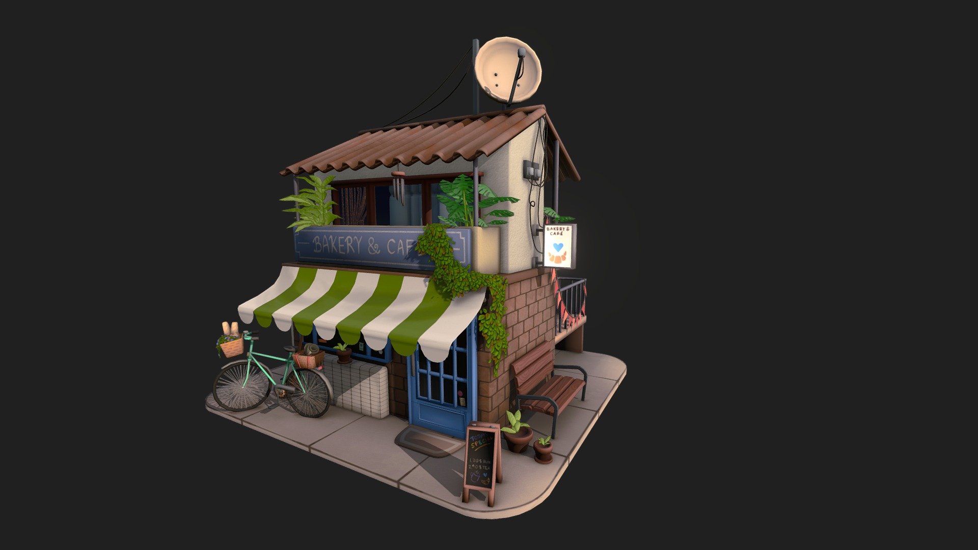 Bakery & Home - 3D model by Jacky (@defaultbrush) [6b7eec4] - Sketchfab
