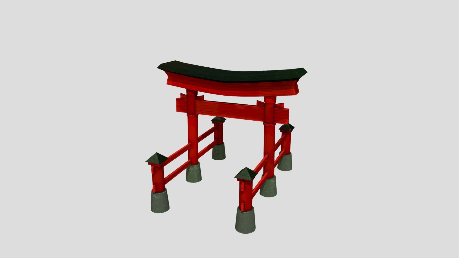 Stylized Torii Japanese Gate - 3D model by SudoNova [6b807ef] - Sketchfab
