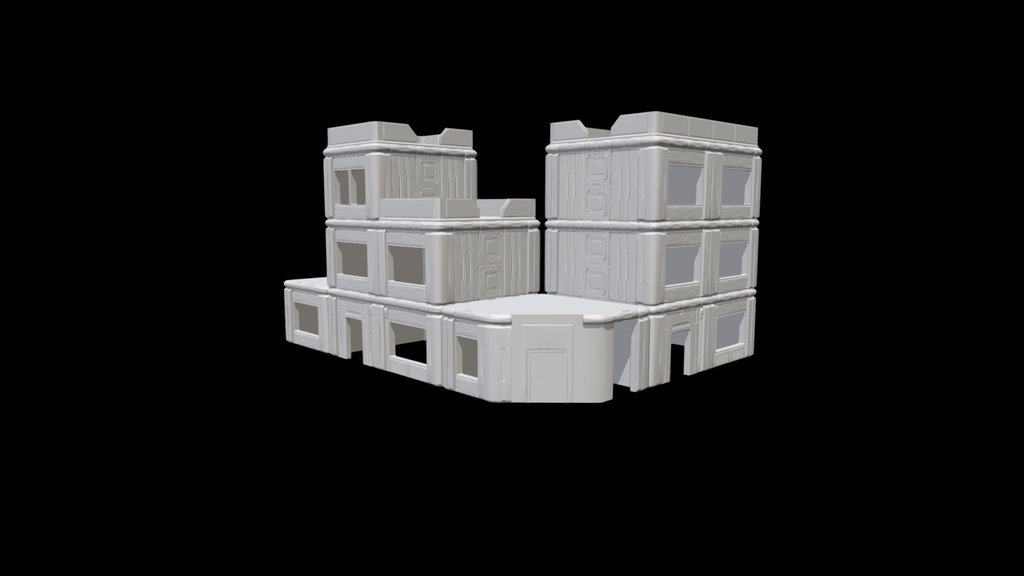 28mm SCI-FI wargames scenery buildings - A 3D model collection by ...