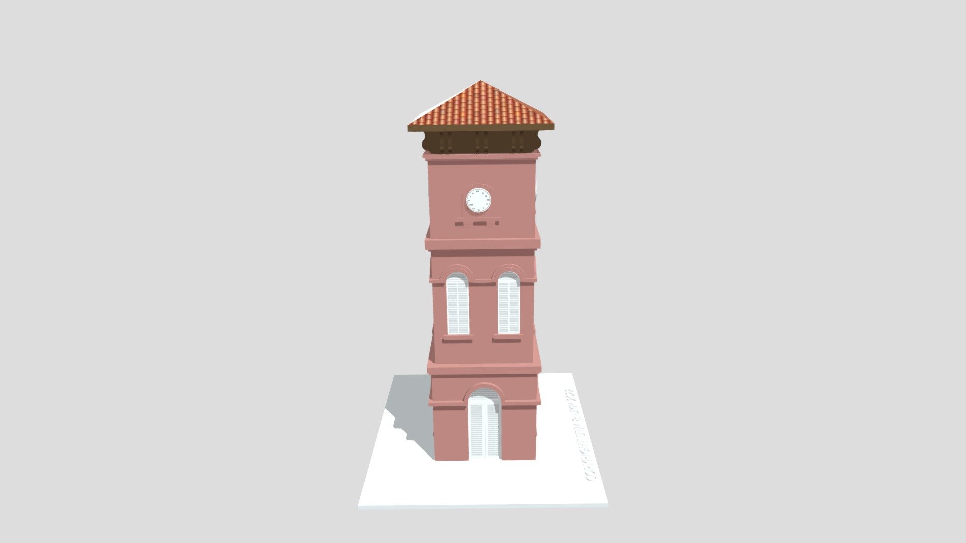 Menara Jam Melaka - 3D model by hazrulfazlan [6b81408] - Sketchfab
