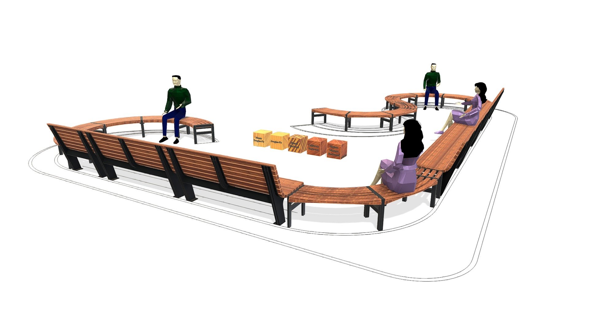 Custom Curved - Bench 2nd rev - 3D model by Forever Redwood [6b82e8a ...