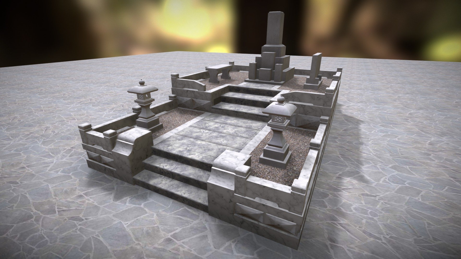 Japanese Tomb - 3D model by yjr310 [6b8685a] - Sketchfab