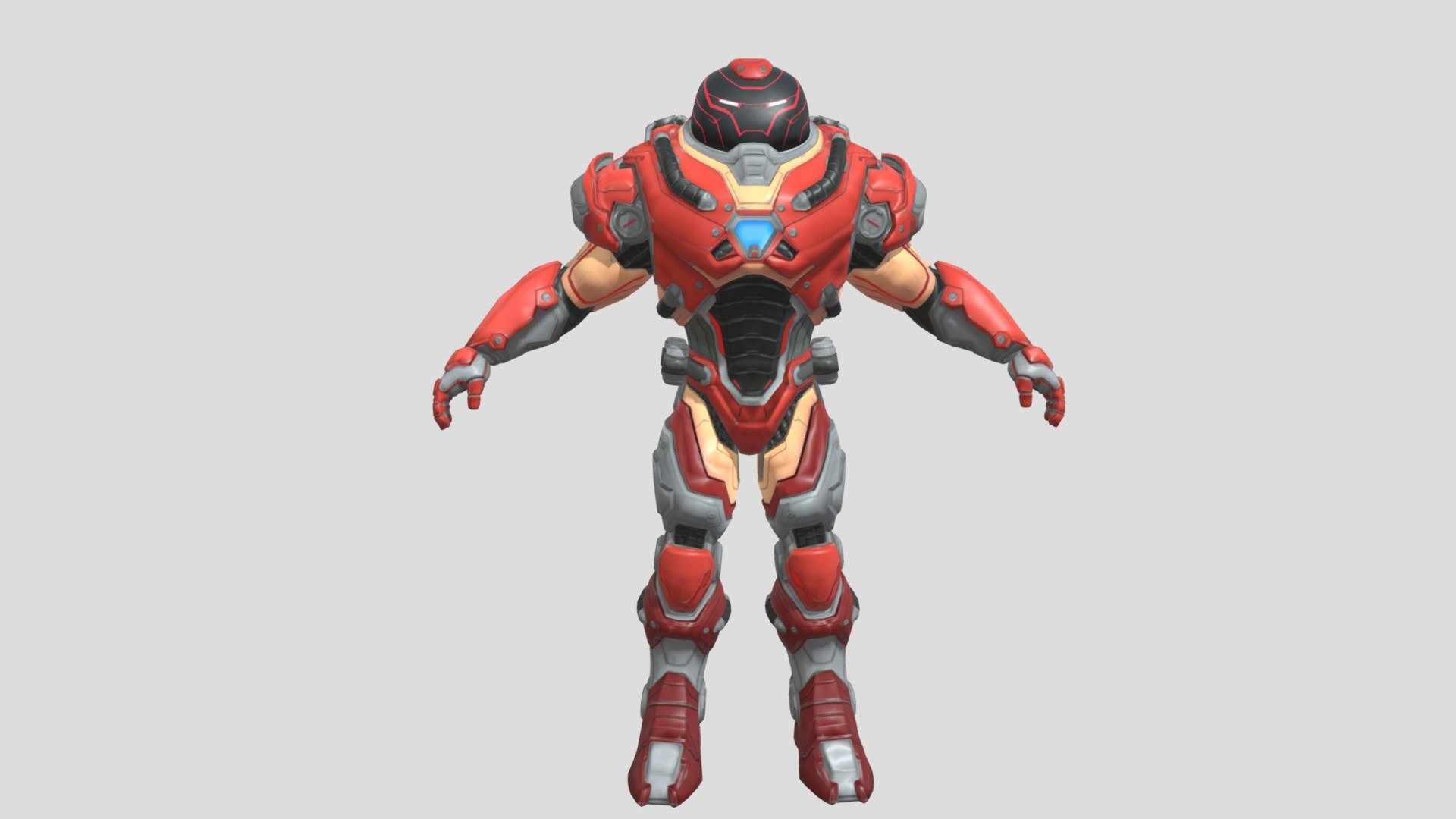 Ironman Zero(Textured)(Rigged) - Download Free 3D model by 3D MODELS ...