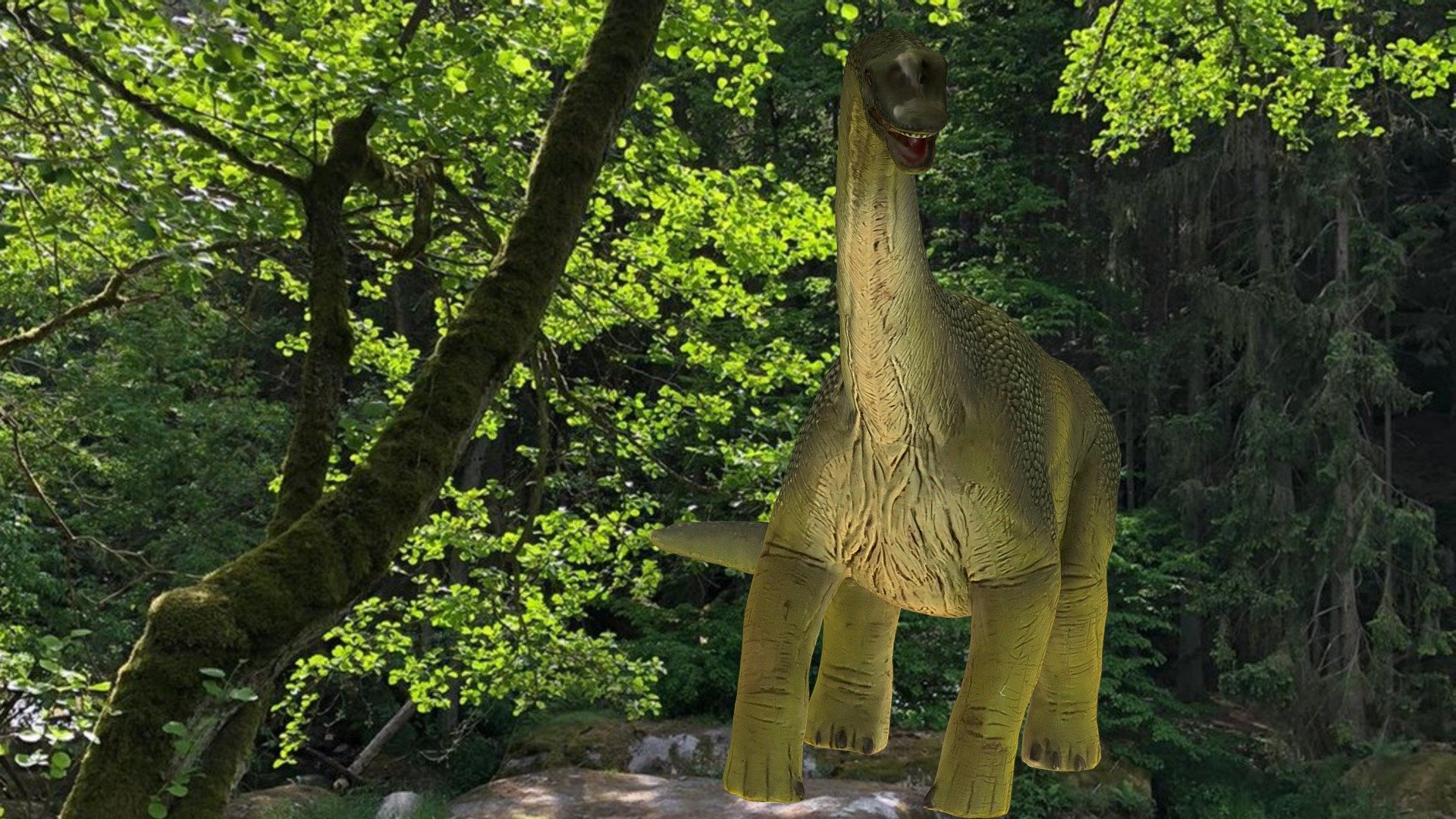 Brontosaurus im Wald - 3D model by Lehrstuhl für Geologie (LMU München ...