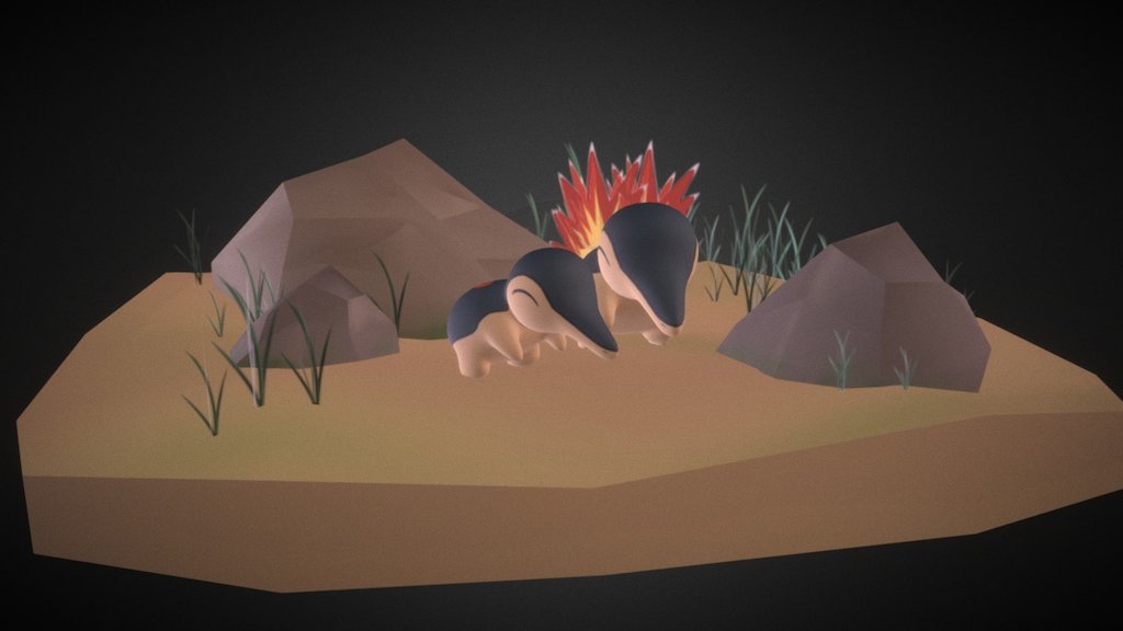 Cyndaquil - 3D model by masaryuu [6b9305f] - Sketchfab