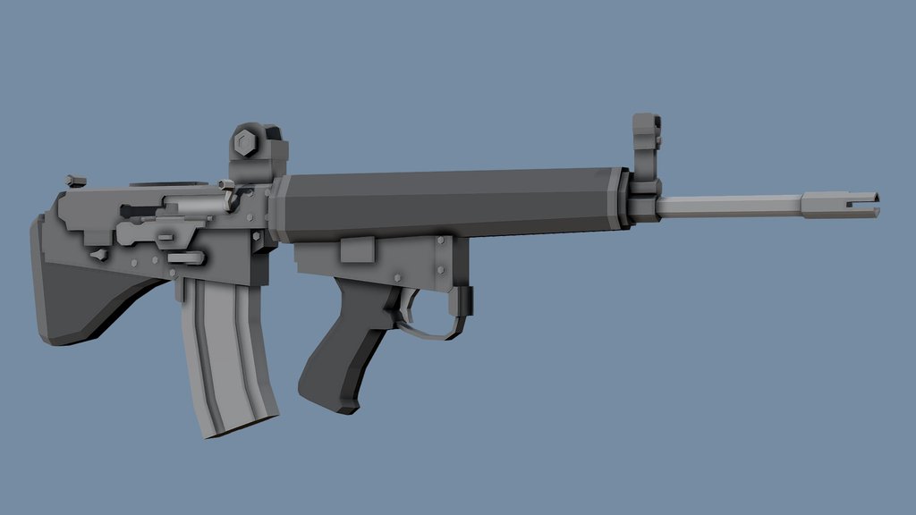Low-Poly Assault Rifles - A 3D model collection by TastyTony - Sketchfab