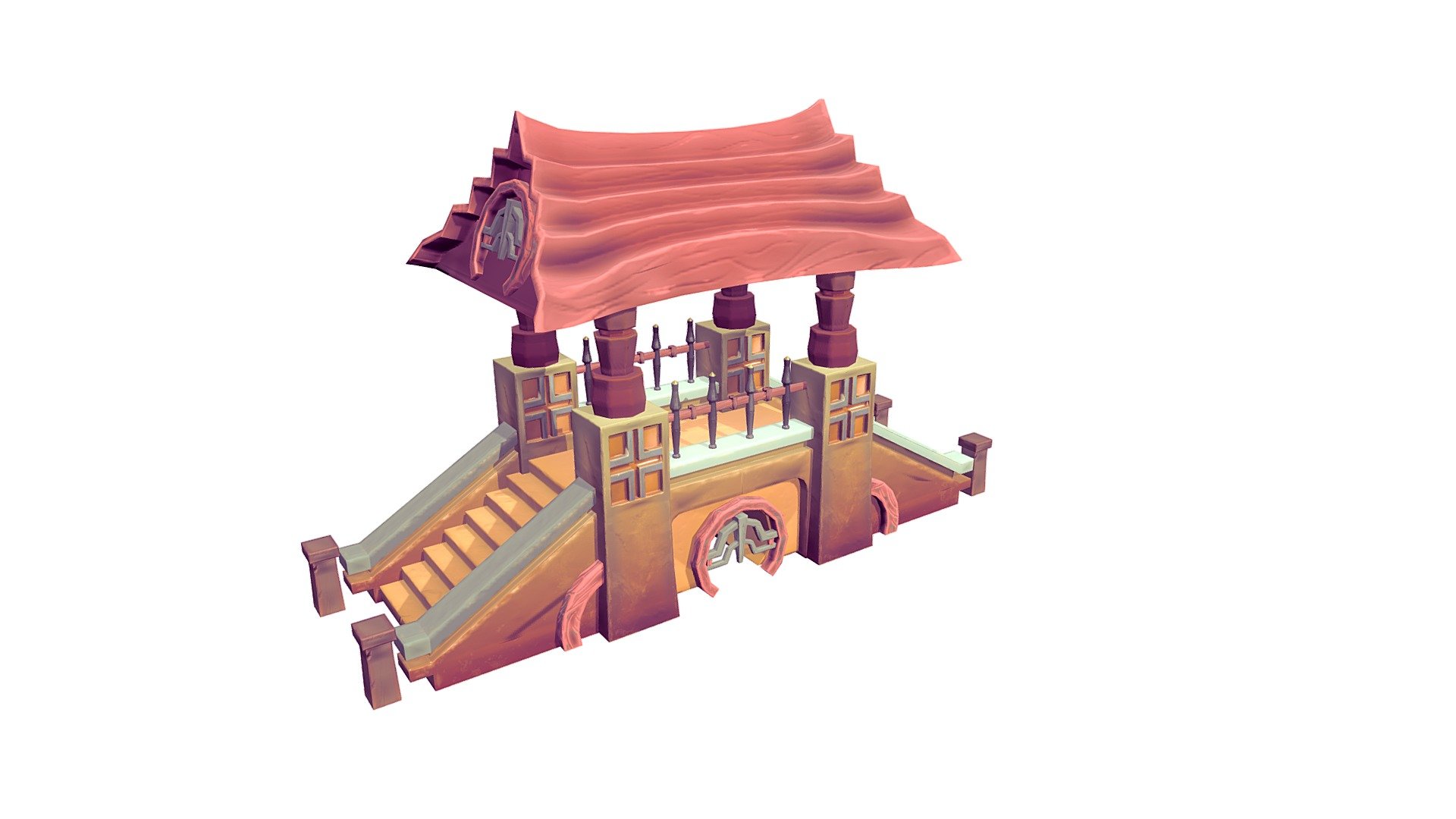 stylized gate - 3D model by Alperen.Onu [6b98e1d] - Sketchfab