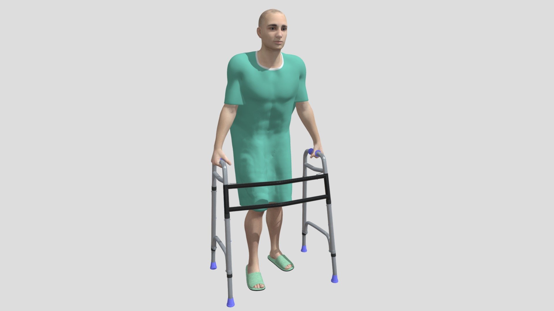 Patient with Walker - Buy Royalty Free 3D model by trish.j2109 [6b9d022 ...