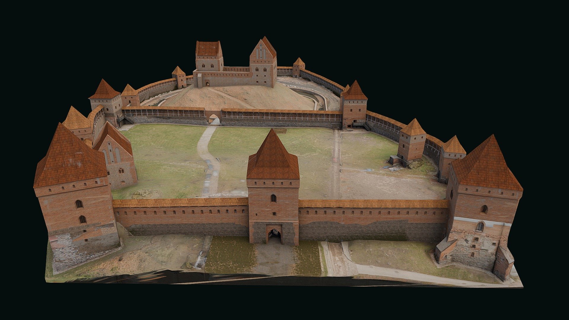 Trakai Peninsula Castle reconstruction. Simpl. - 3D model by Saulius ...