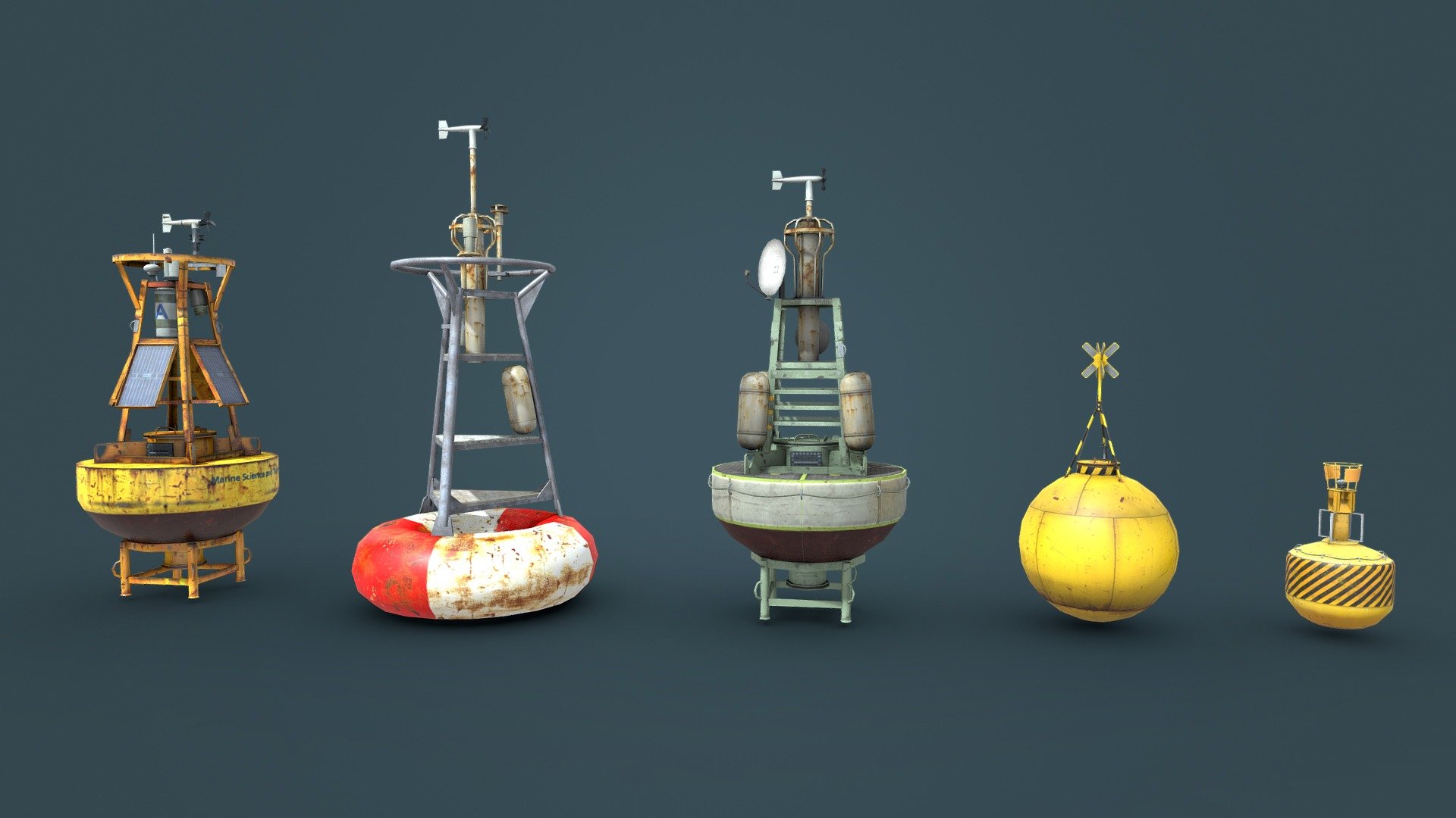 5 Ocean Buoys Collection - Buy Royalty Free 3D model by Rescue3D Assets ...