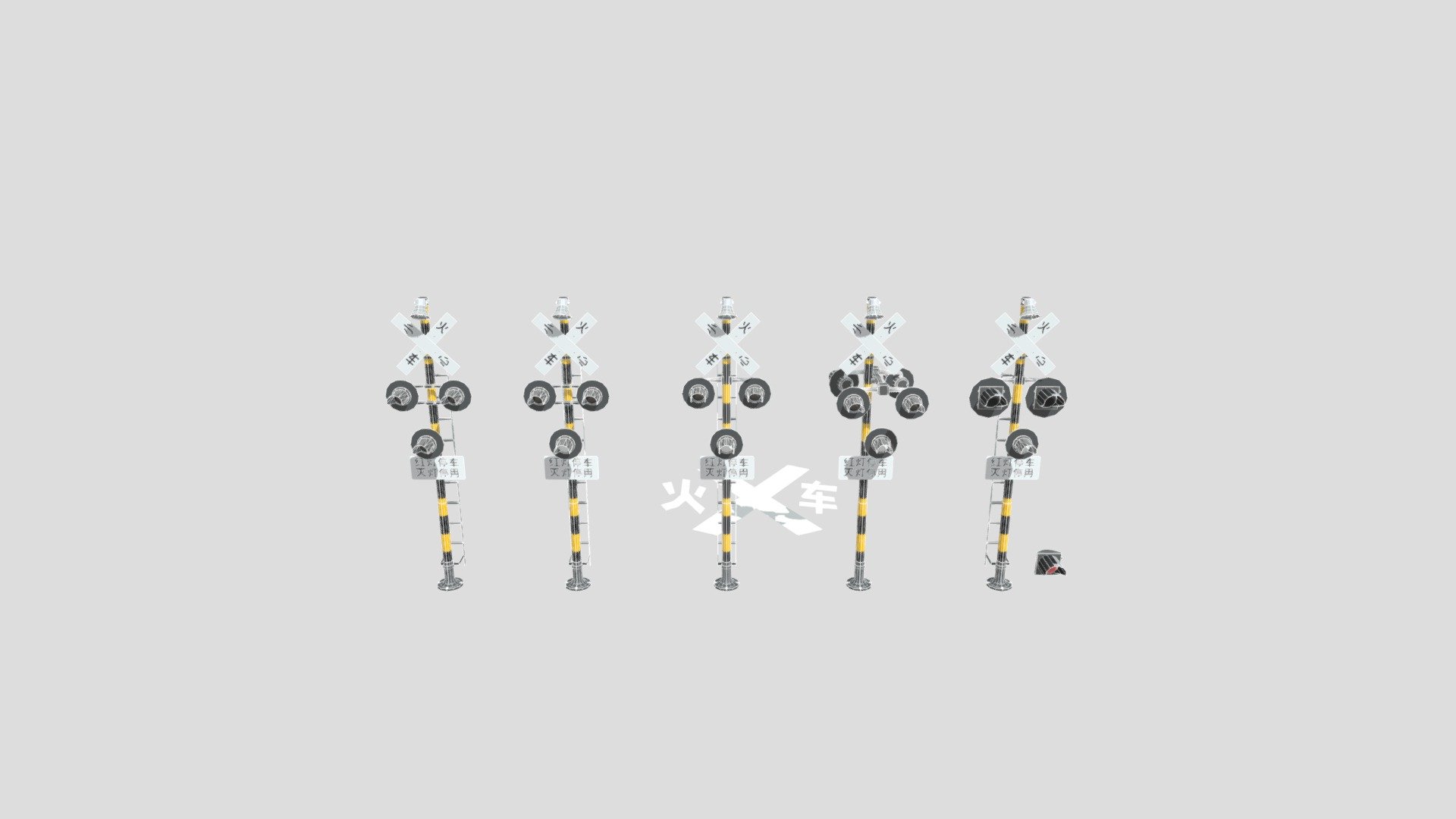 Chinese+railway+crossing+signal - Download Free 3D model by Brainy ...