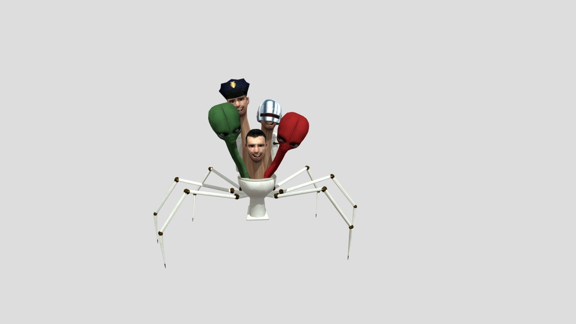 Spider Skibidi - 3D model by Tony Pham (@tuandaika.lol) [6ba59b3 ...