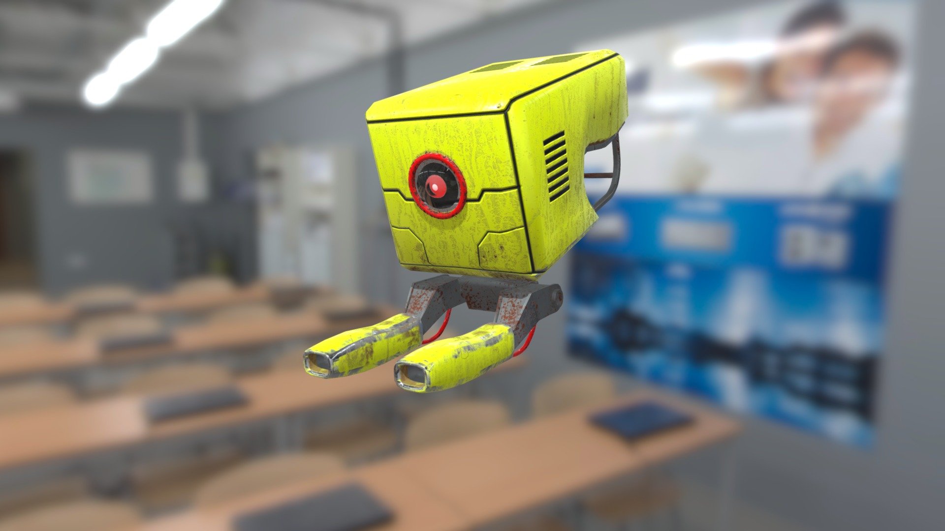 Flying Drone - 3D model by Refref1990 [6babcf0] - Sketchfab