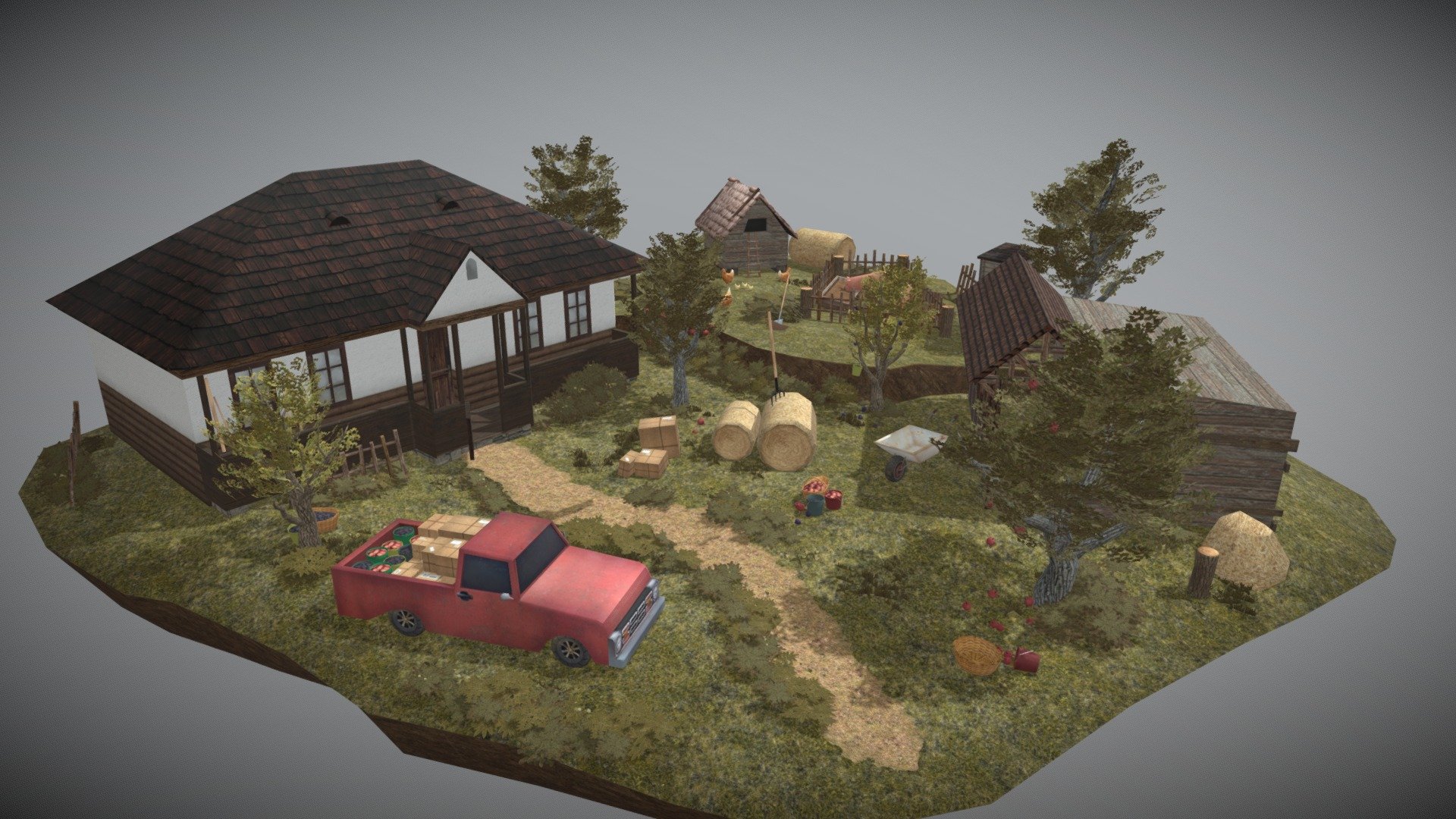 DAE Diorama Retake – Small Farm - Download Free 3D model by Bee Badea ...