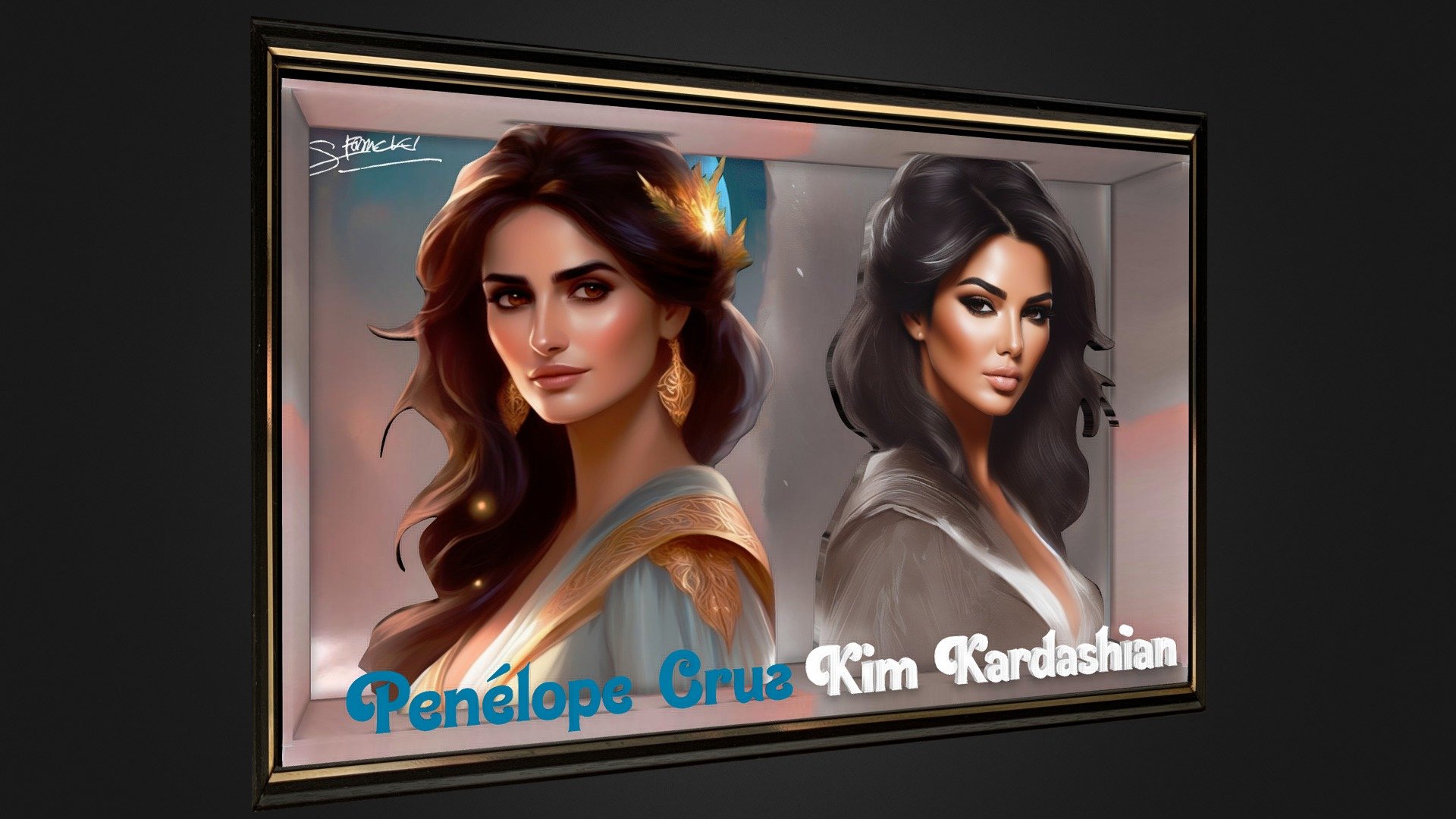 Penélope Cruz Kim Kardashian v1 - 3D model by Art-Conan [6bb0e09 ...