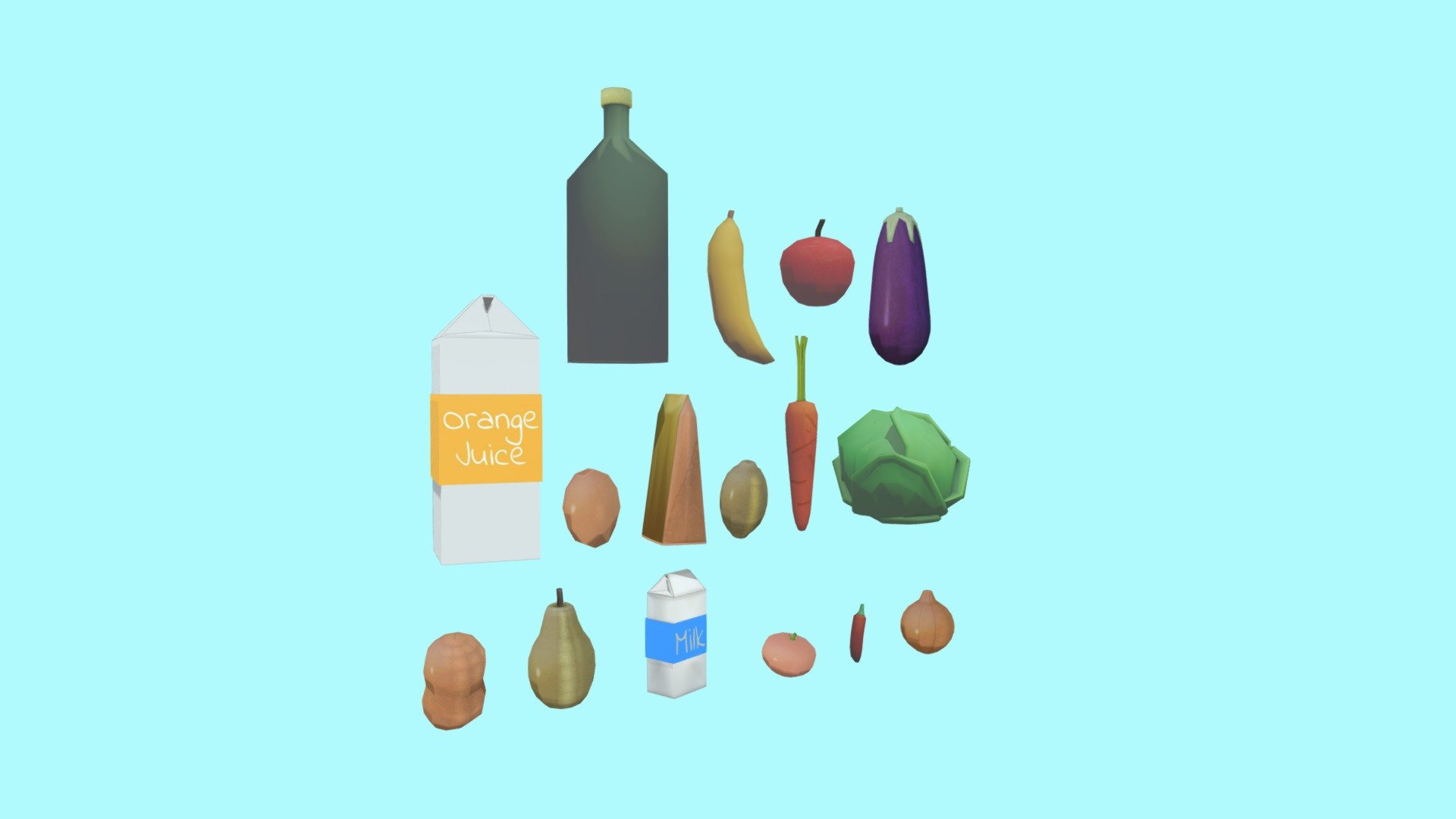 Food Low-poly - Buy Royalty Free 3D model by GattalupaGames [6bb8a25 ...