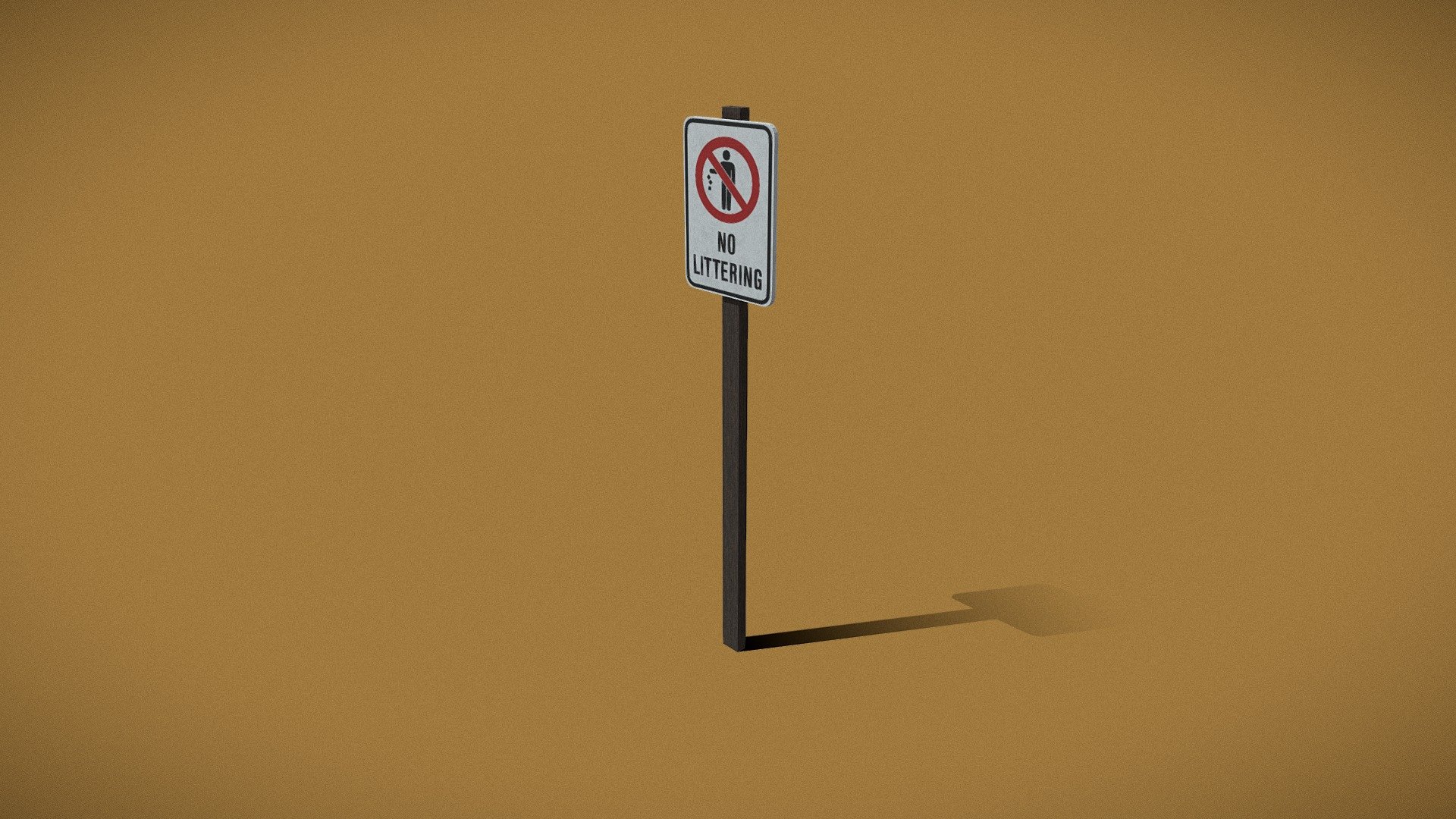 Low poly sign - "No Littering" - Download Free 3D model by Dokazvo ...