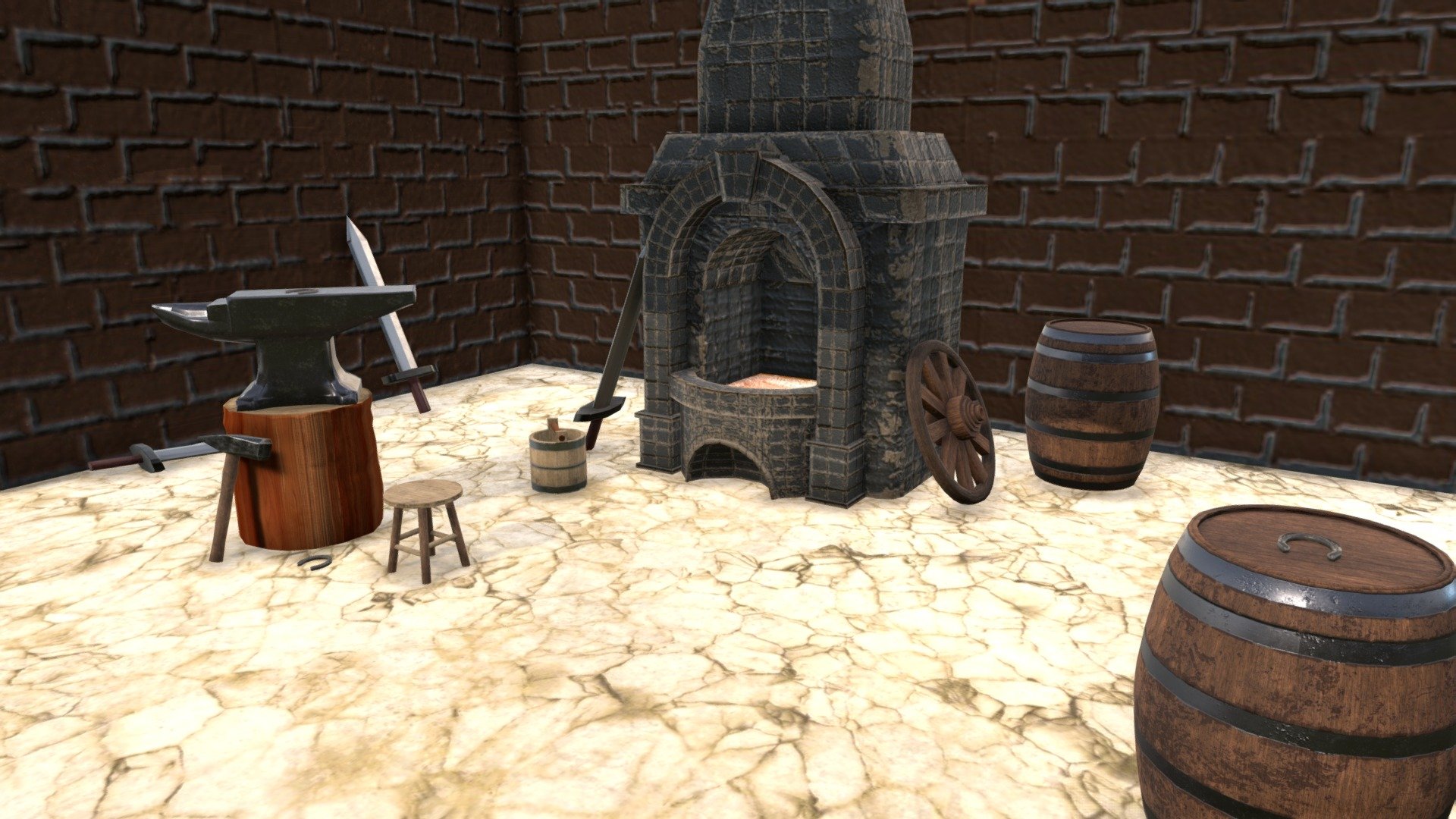 Blacksmith - 3D model by OnyxDarkKnight [6bbe1cc] - Sketchfab