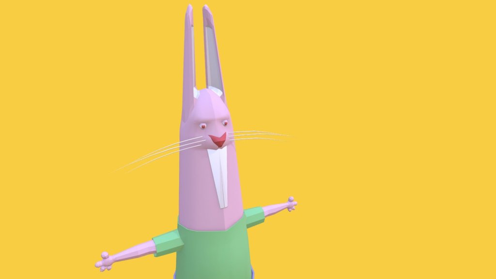 pink rabbit - 3D model by zseva [6bbef1e] - Sketchfab