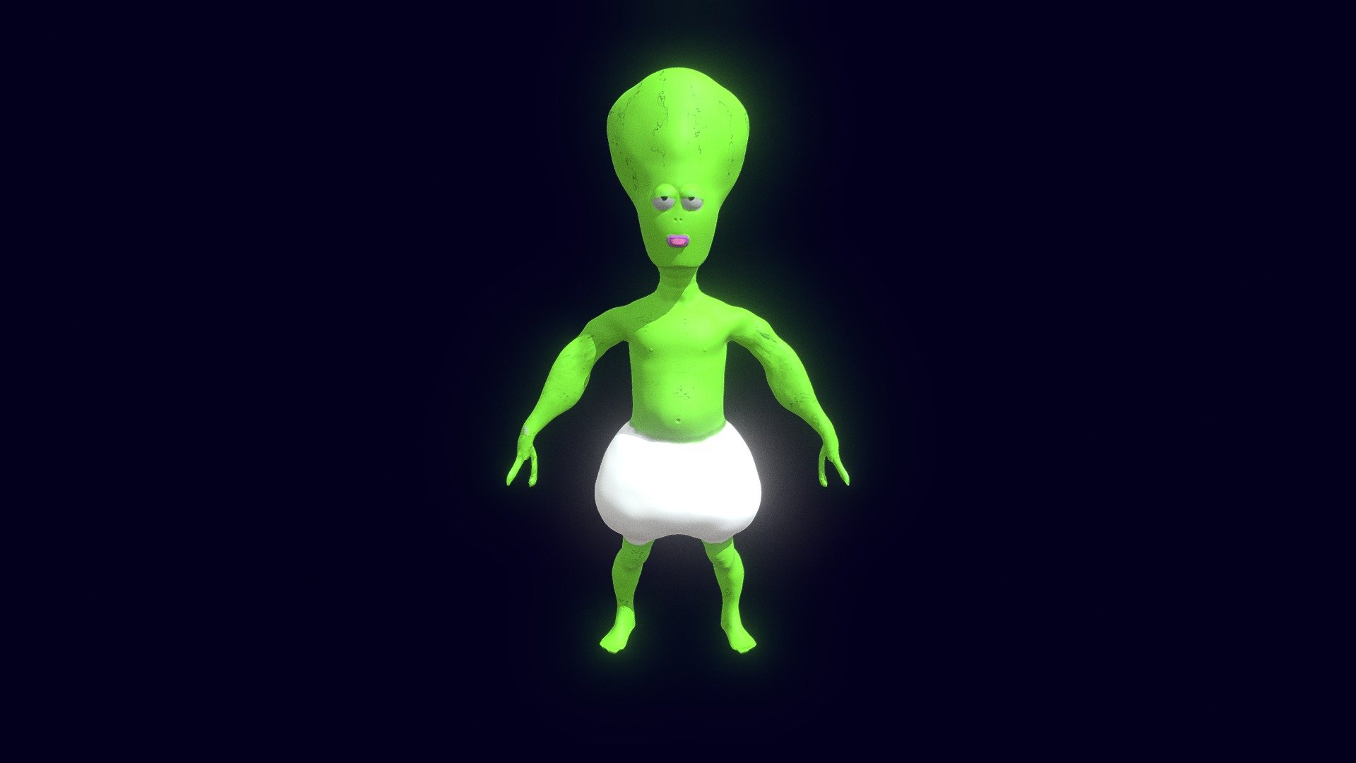 Alien Low Poly - 3D model by SyrVape [6bc1bea] - Sketchfab