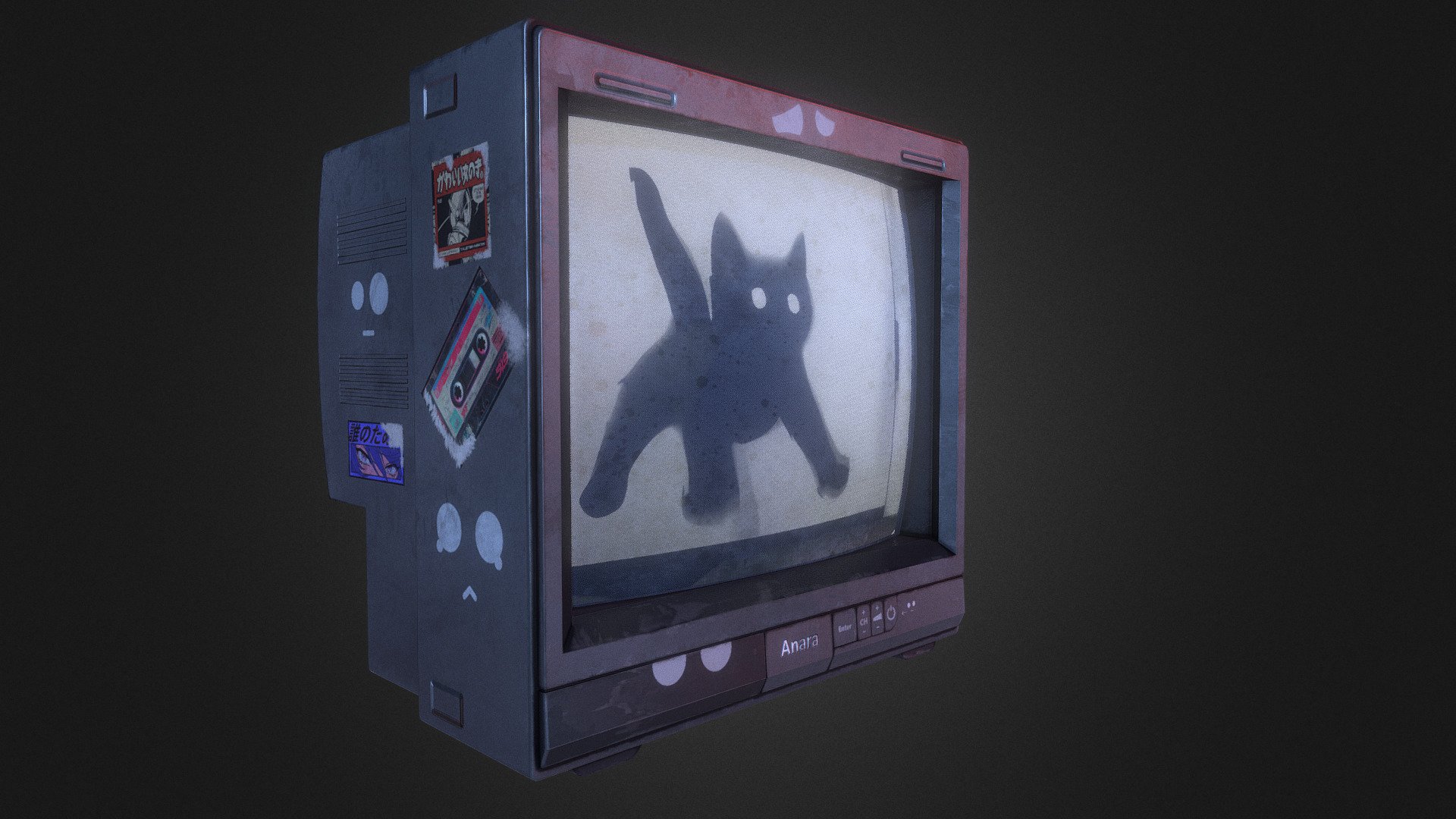 Retro CRT TV - Download Free 3D model by meipal (@ashabbugaev12) [6bc462b] - Sketchfab