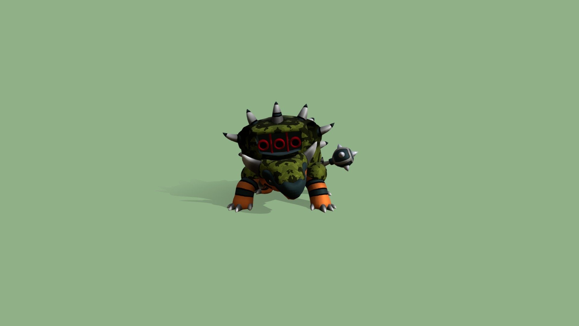 Fake Digimon - WarAnkylomon - 3D model by Rodrigo (@dragonrod342 ...