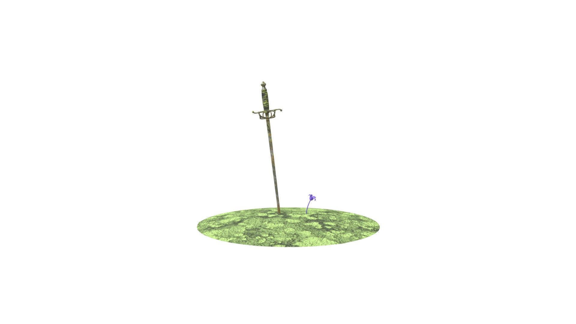 Sword in Grass - 3D model by Tyriese MIller March 2020 (@tyforcewind ...