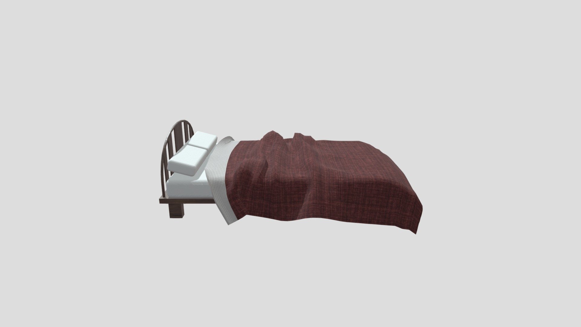 Bed & Blanket - Download Free 3D model by Cameron Traer (@CameronTraer ...