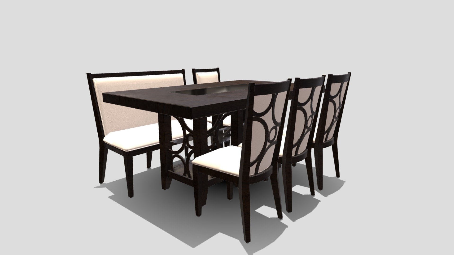 Dining Set - 3D model by Nasheet.Zaman [6bc8b3b] - Sketchfab