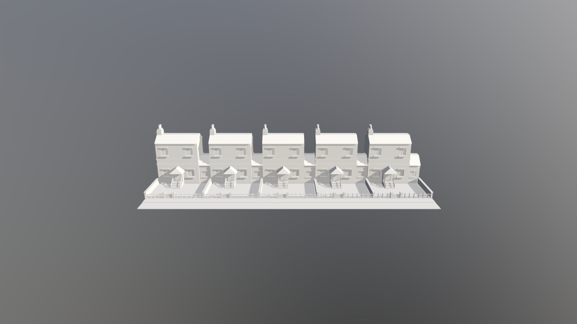 row of houses - 3D model by 7ml [6bcd042] - Sketchfab