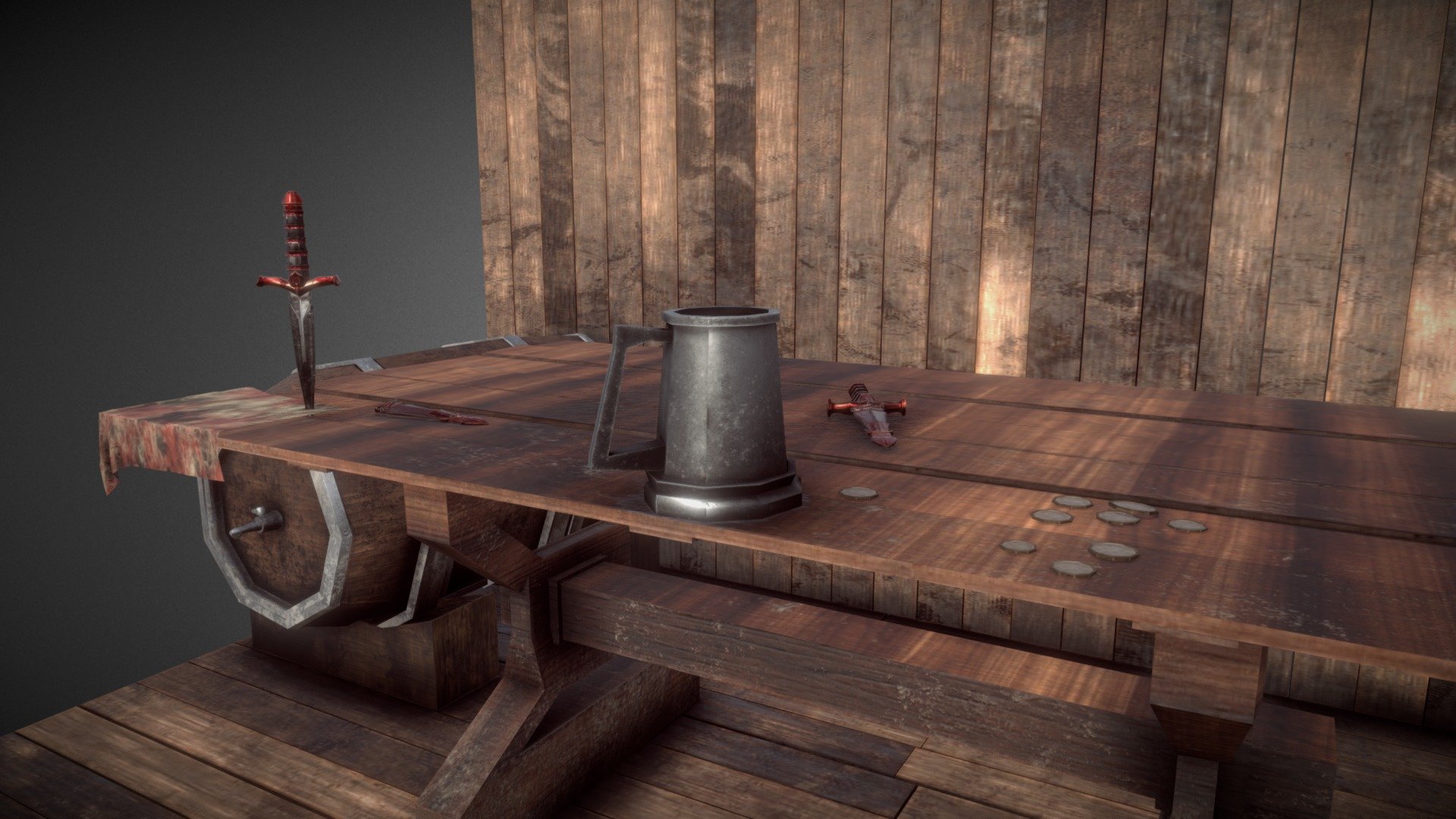 Maria Dagger - Fantasy Simple Medieval Scene - 3D model by ...