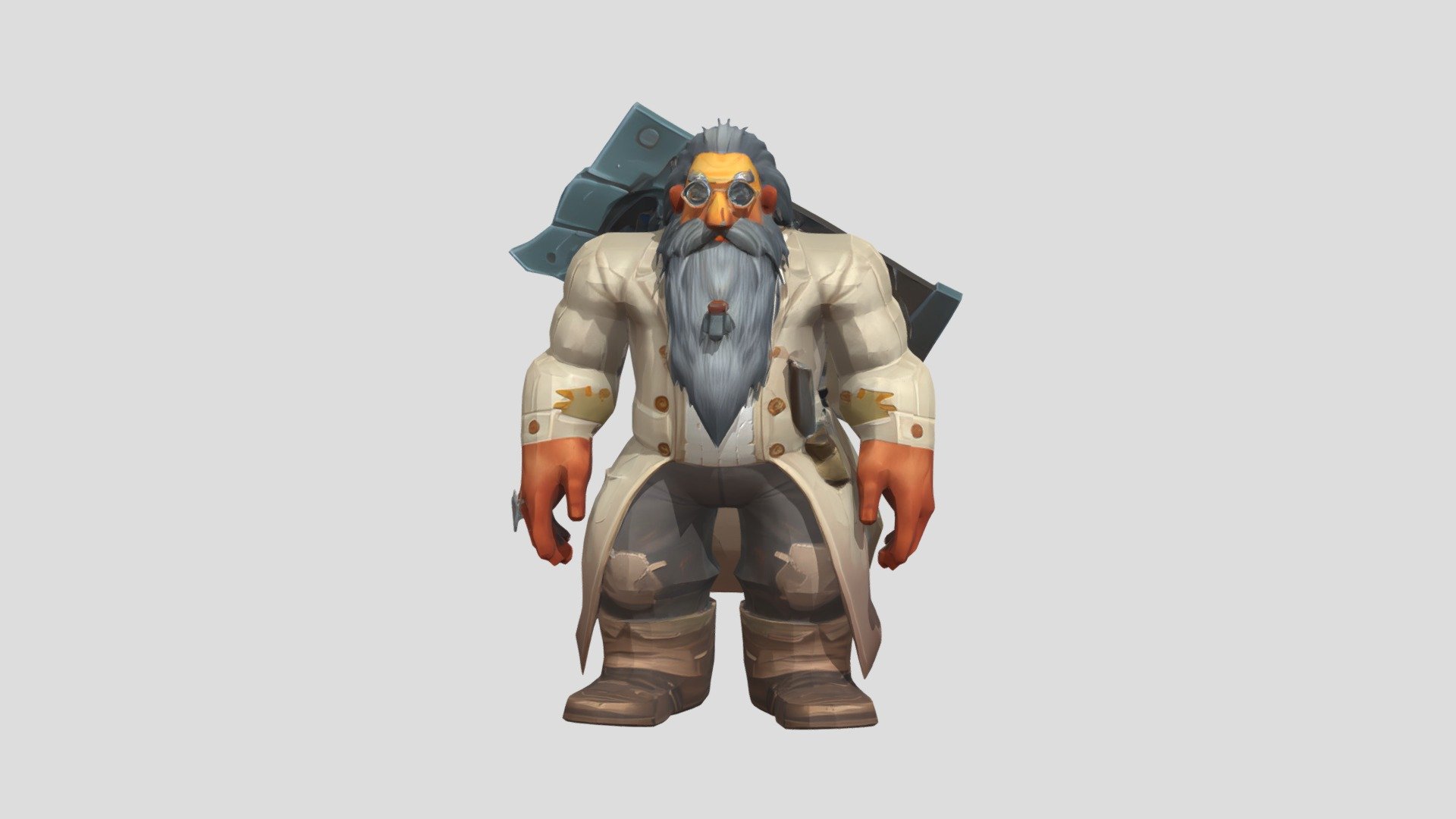 fantasy dwarf character with glasses - 3D model by aquitaine.maisons ...