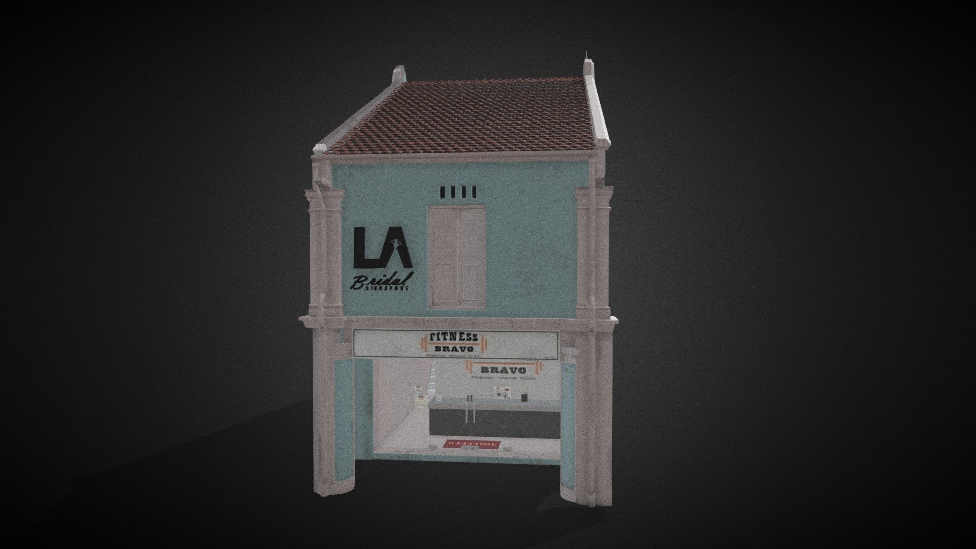 Shophouse - Download Free 3D model by ngshuting2002 [6bd2909] - Sketchfab