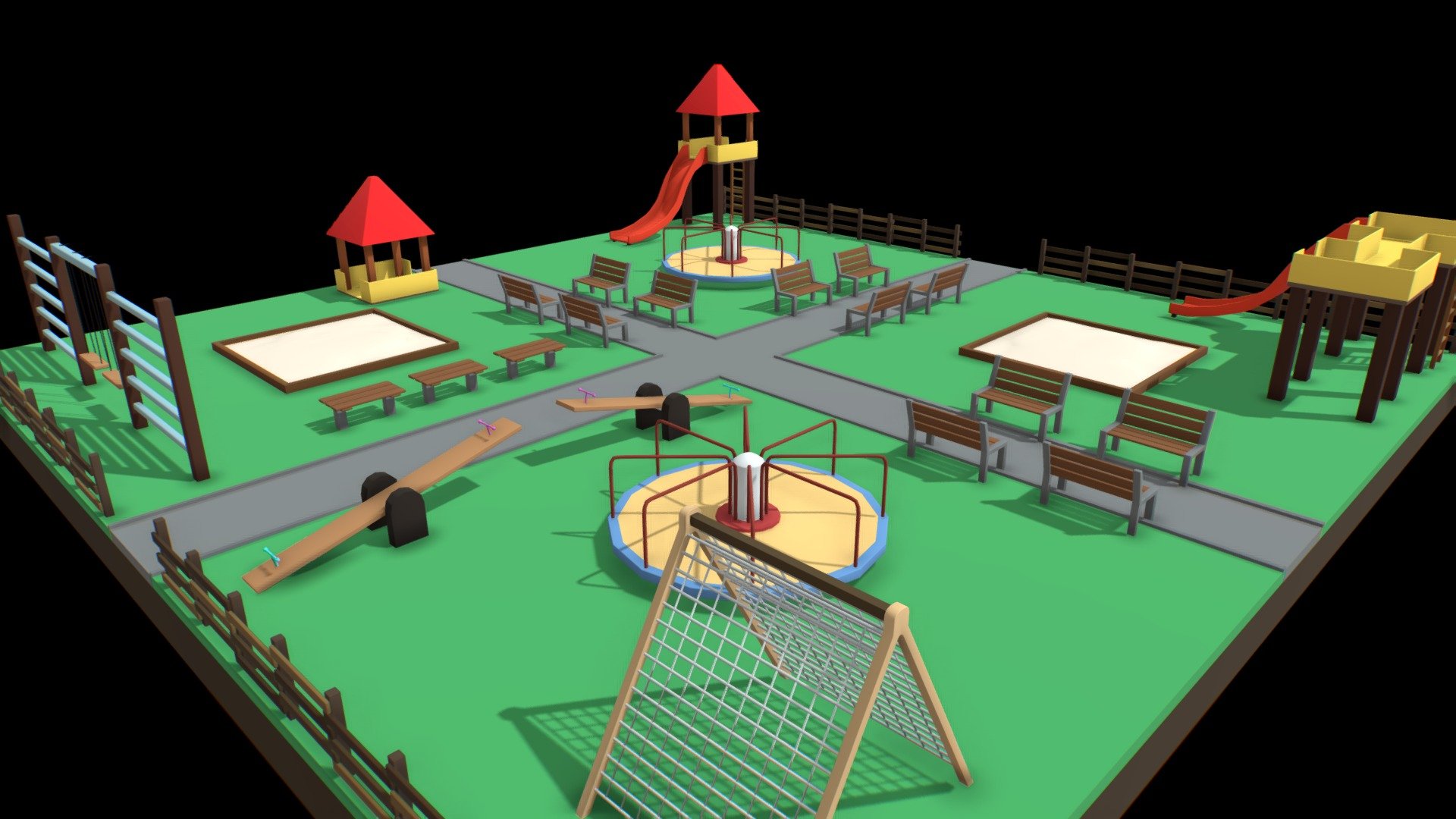 children's park - Download Free 3D model by Victorcstr [6bd4be2 ...