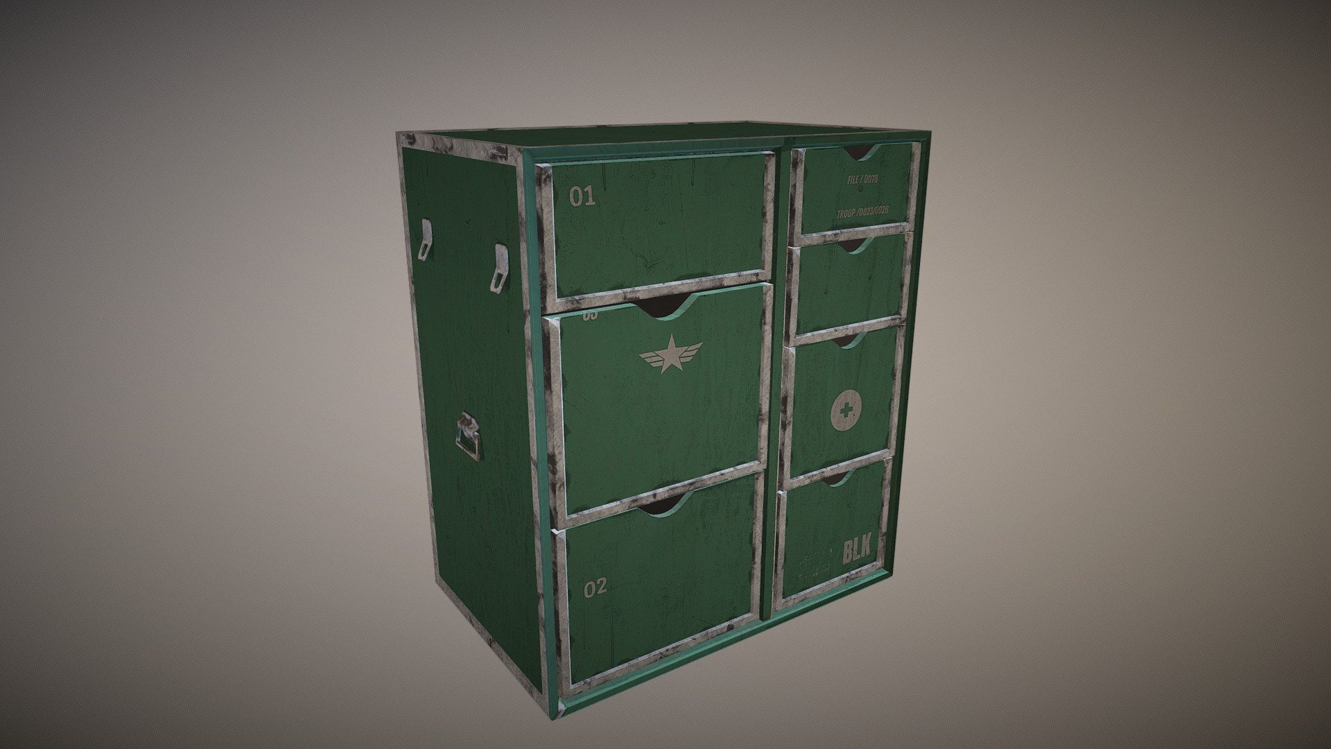 Military portable cabinet Low-poly 3D - Buy Royalty Free 3D model by ...