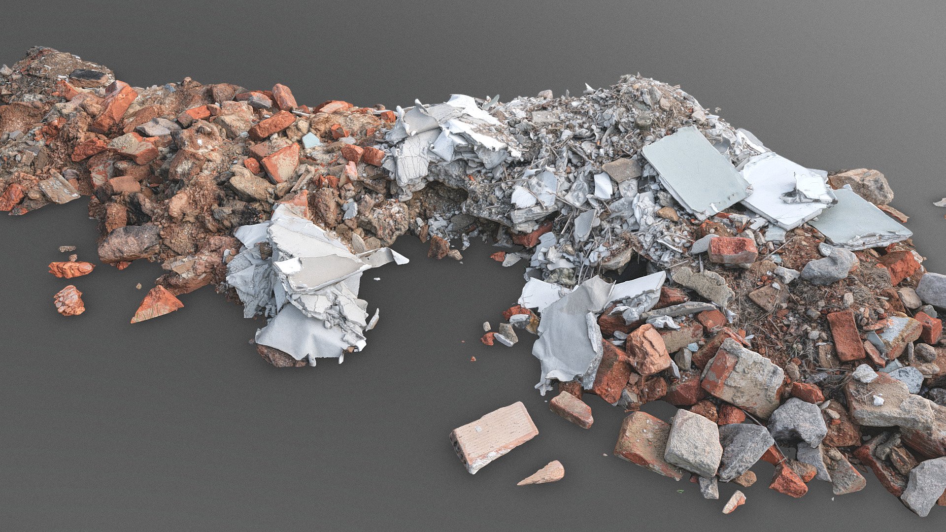 White plasterboard and bricks rubble - Buy Royalty Free 3D model by matousekfoto [6bd88b0 ...