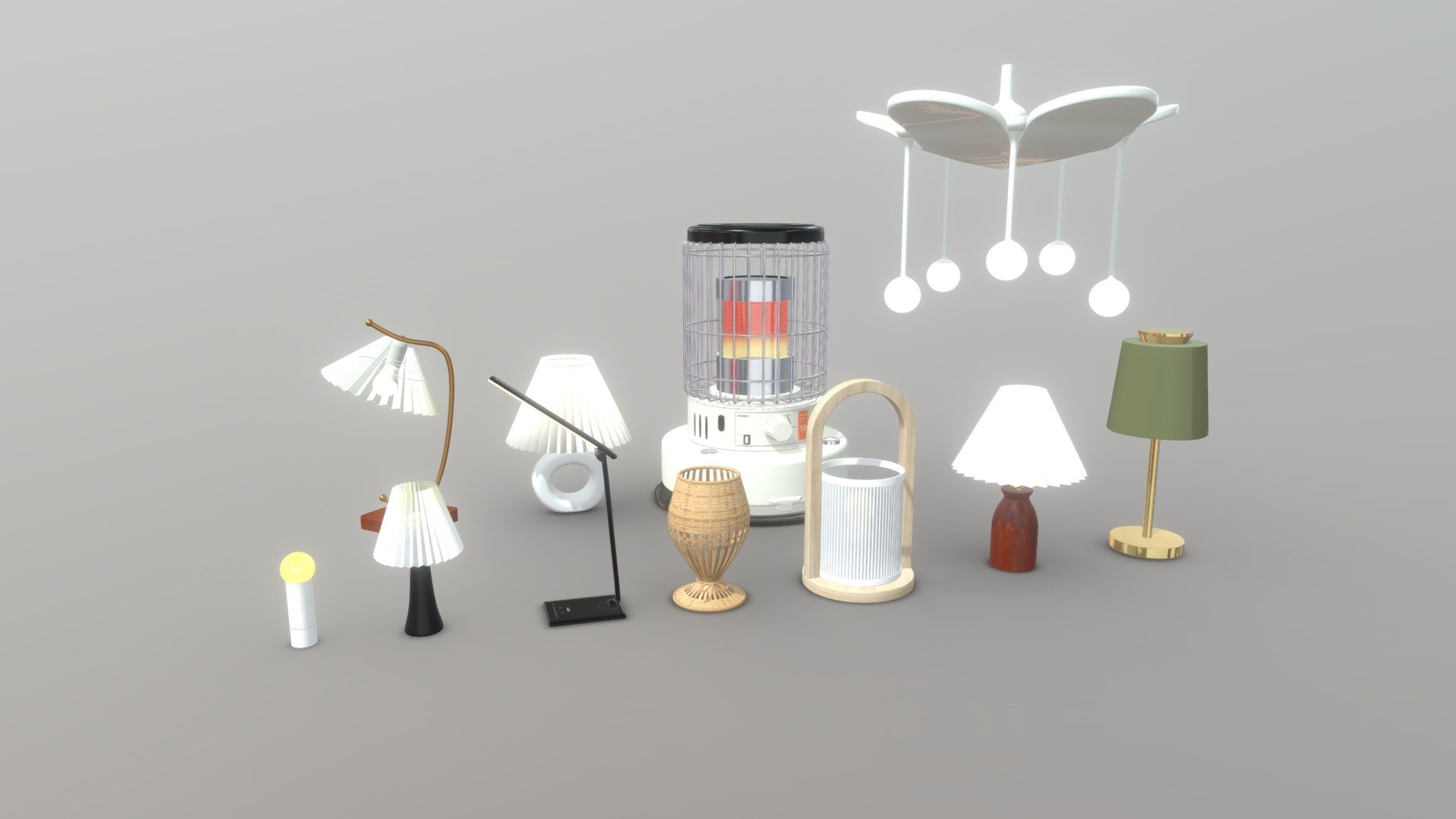 Lamp Pack | Blender-UE5-C4D-3DS-max | 12 - Buy Royalty Free 3D model by ...