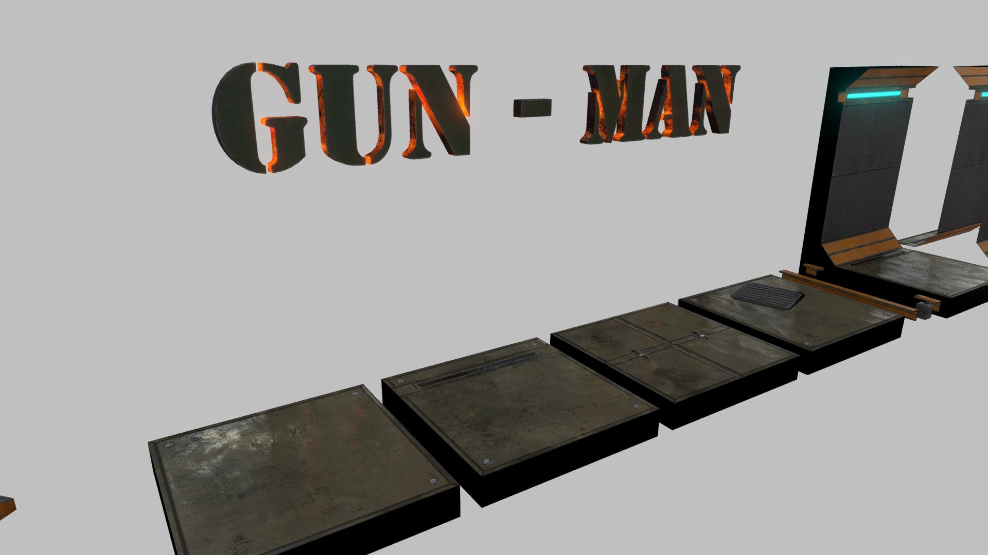 GUN-MAN Modular Asset Showcase (WIP) - 3D model by AshleyR (@diepete123 ...